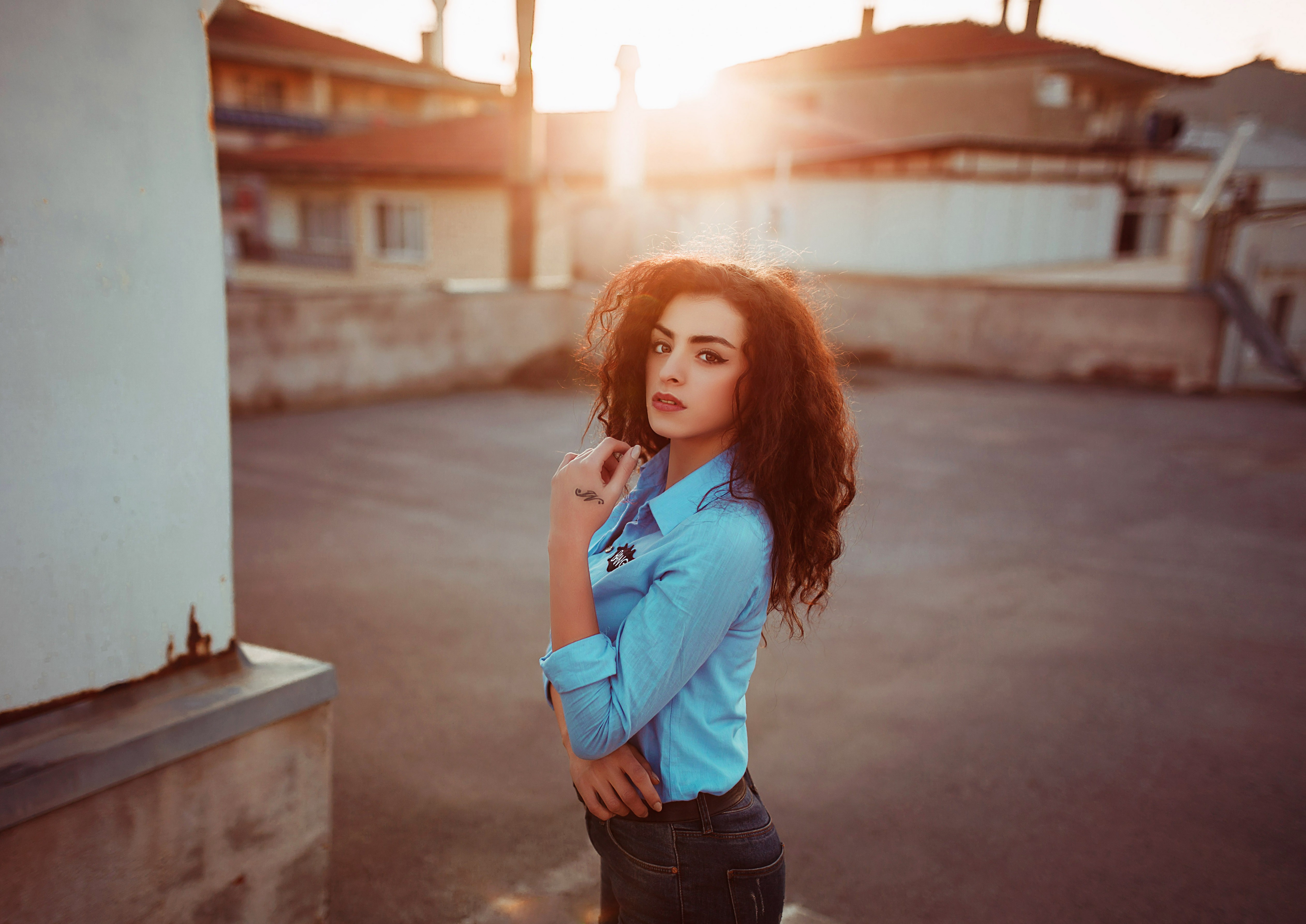 Download Brown Eyes Depth Of Field Black Hair Woman Model 4k Ultra HD ...