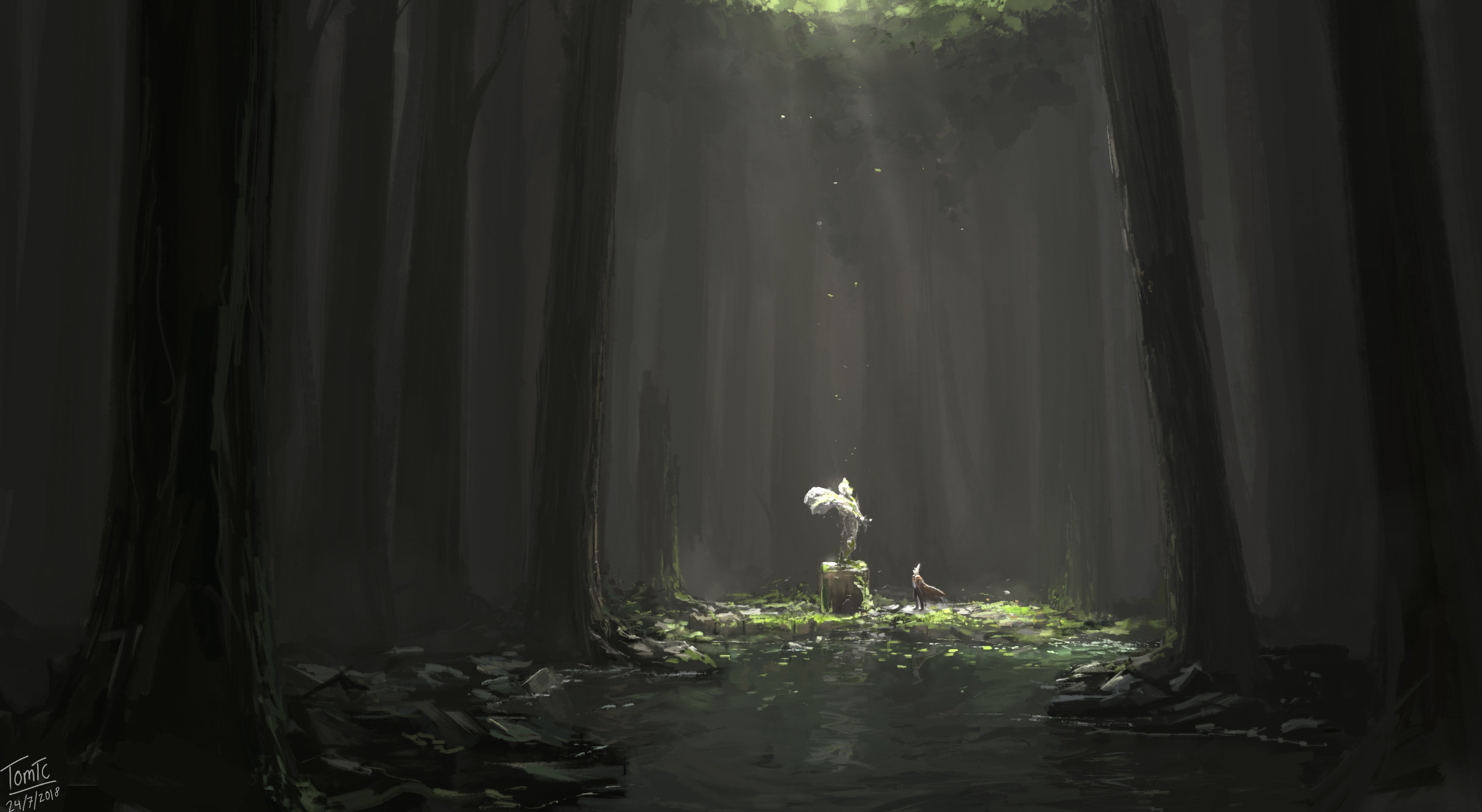 Download Fantasy Statue HD Wallpaper by Tommy Chandra