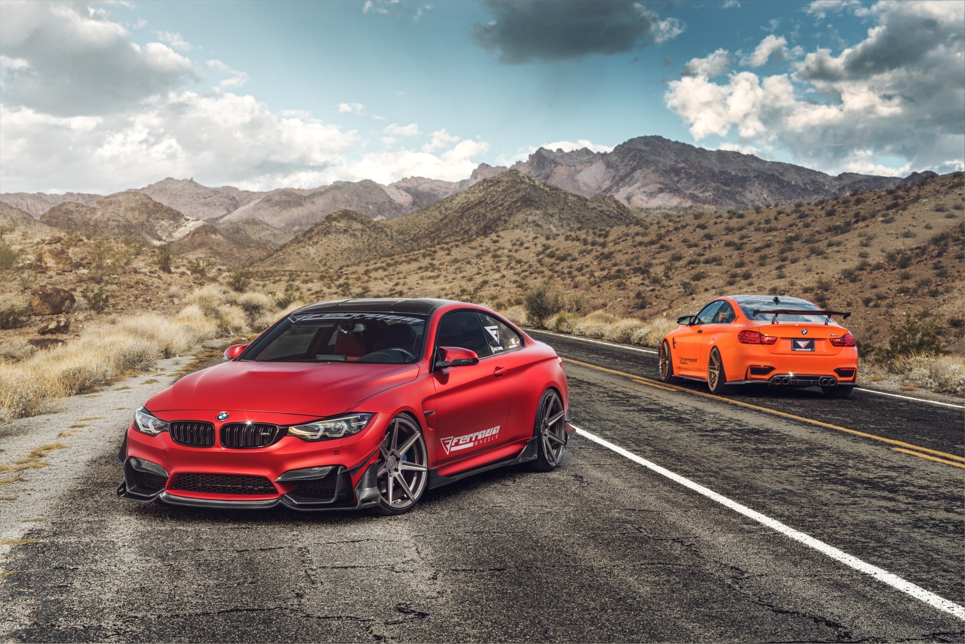 Download Orange Car Car BMW Vehicle BMW M4 4k Ultra HD Wallpaper