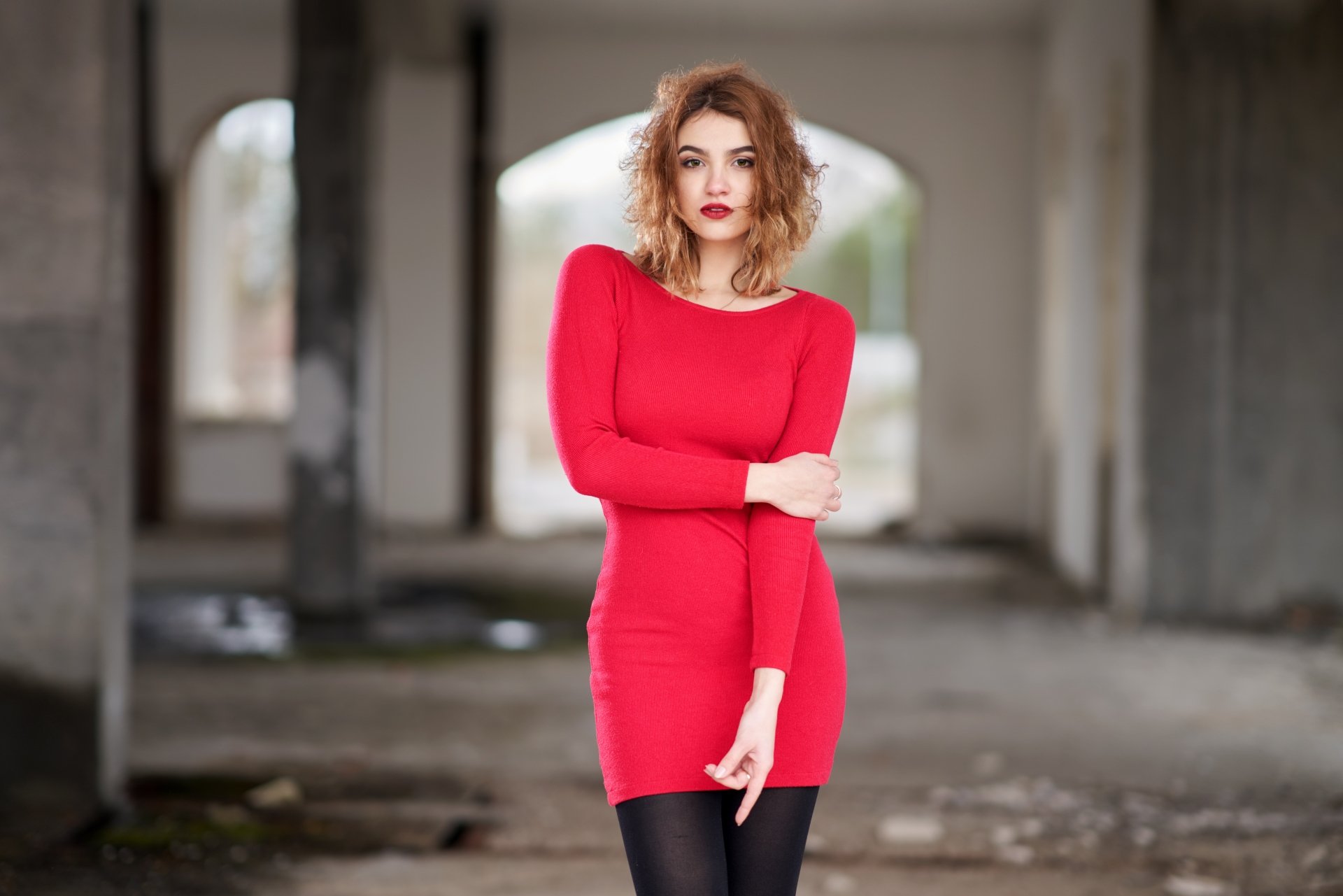 Download Depth Of Field Lipstick Redhead Woman Model 4k Ultra HD ...