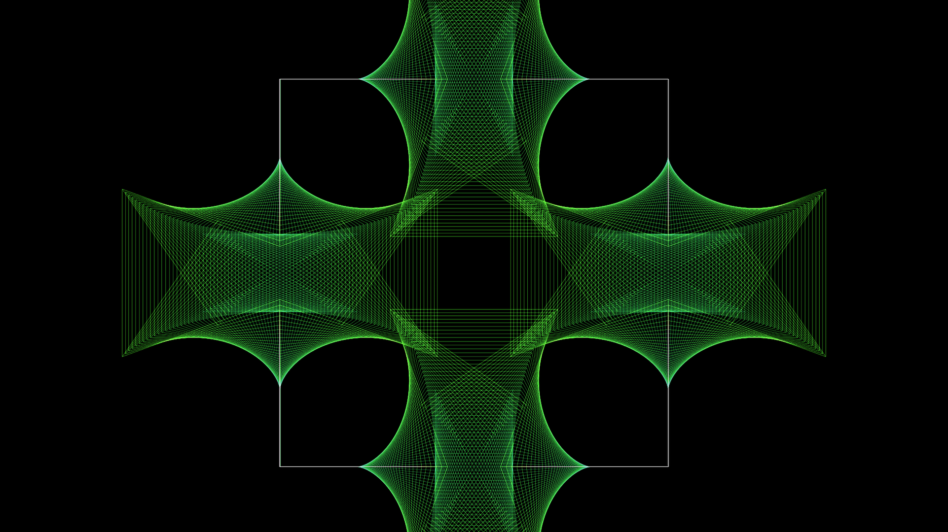 Green Fractal Cross Digital Art by lonewolf6738