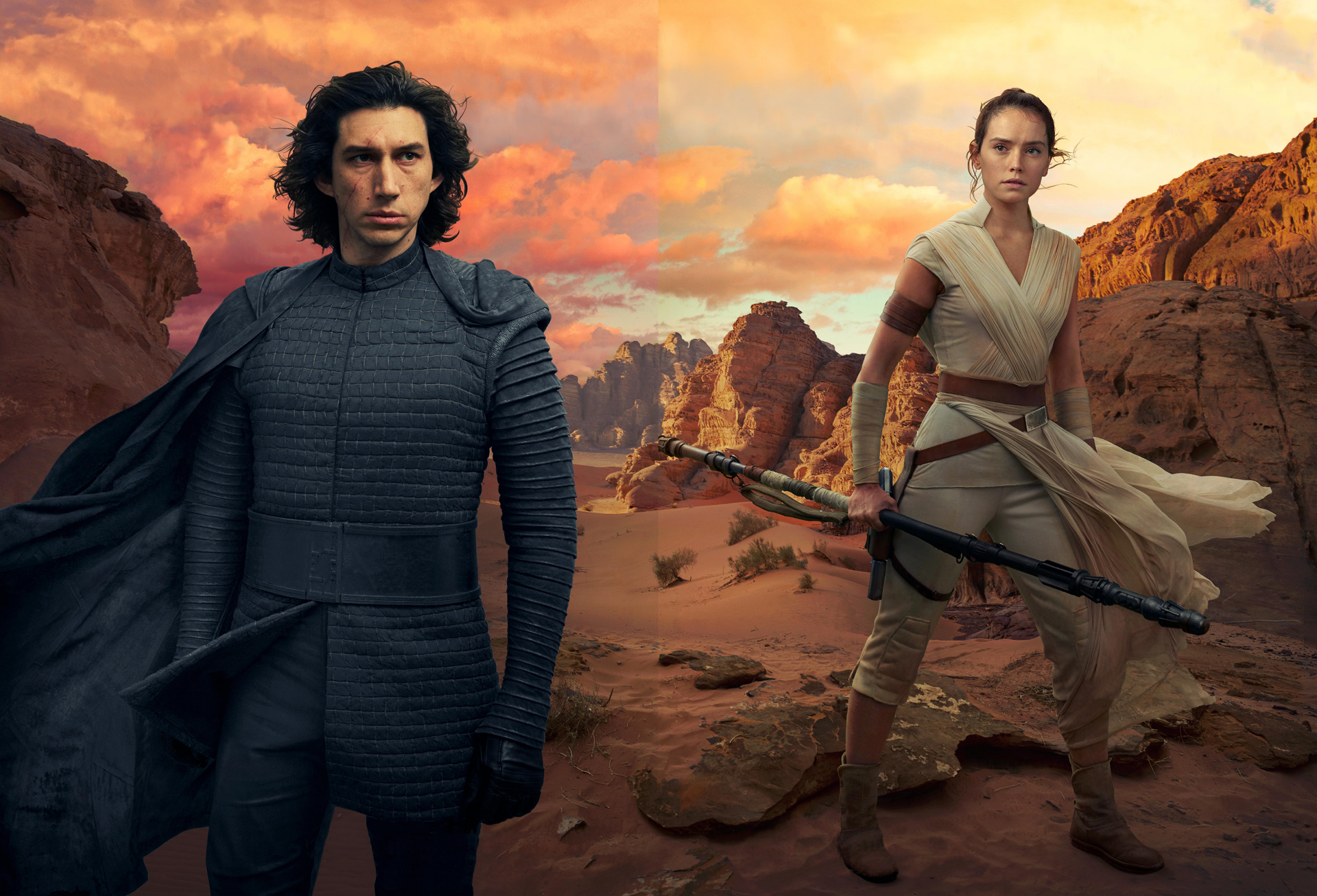 Download Adam Driver Daisy Ridley Kylo Ren Rey (Star Wars) Movie Star Wars: The Rise Of ...