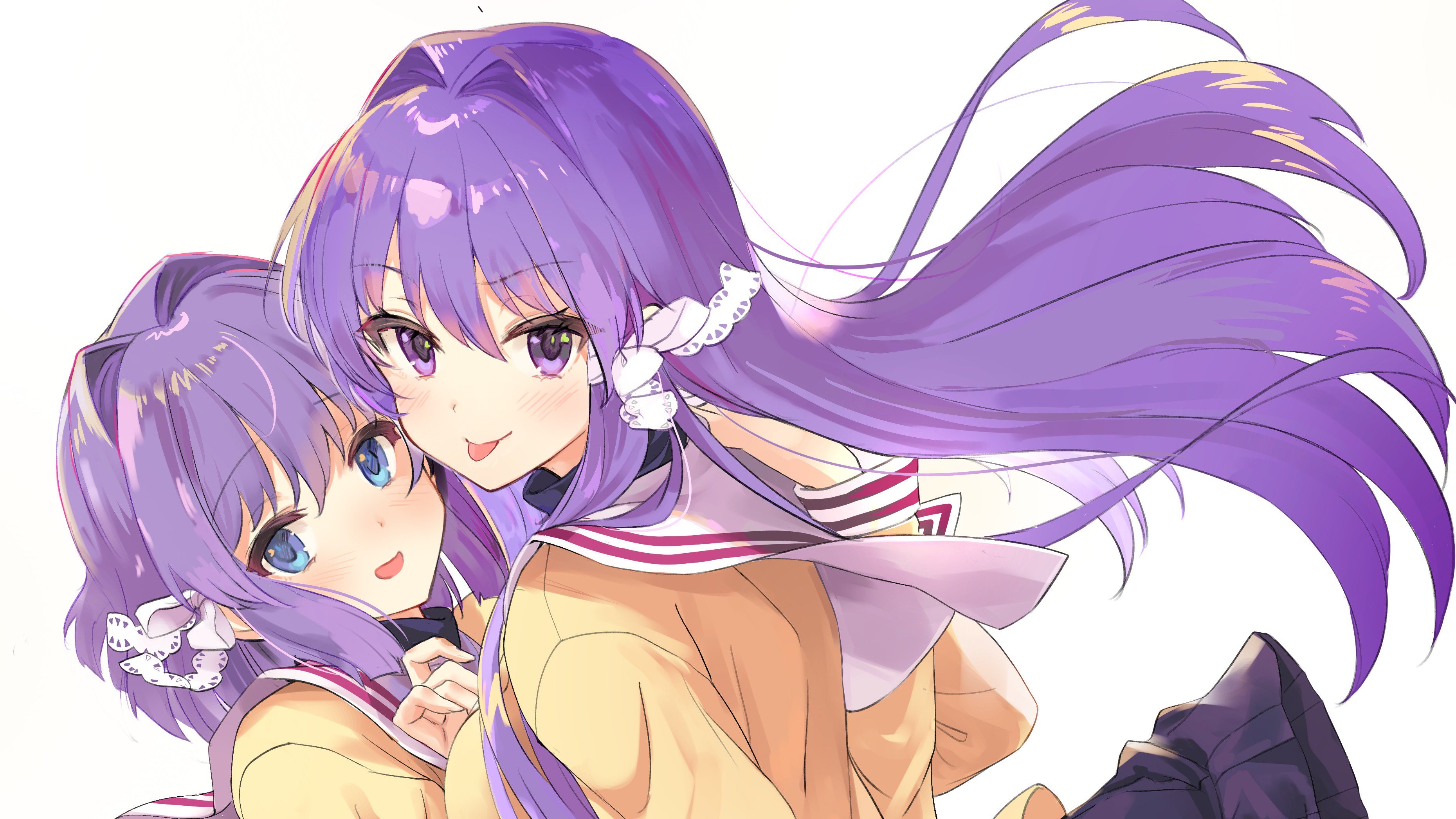 Clannad Sisters HD Wallpaper: Kyou & Ryou Fujibayashi in Stunning Anime ...
