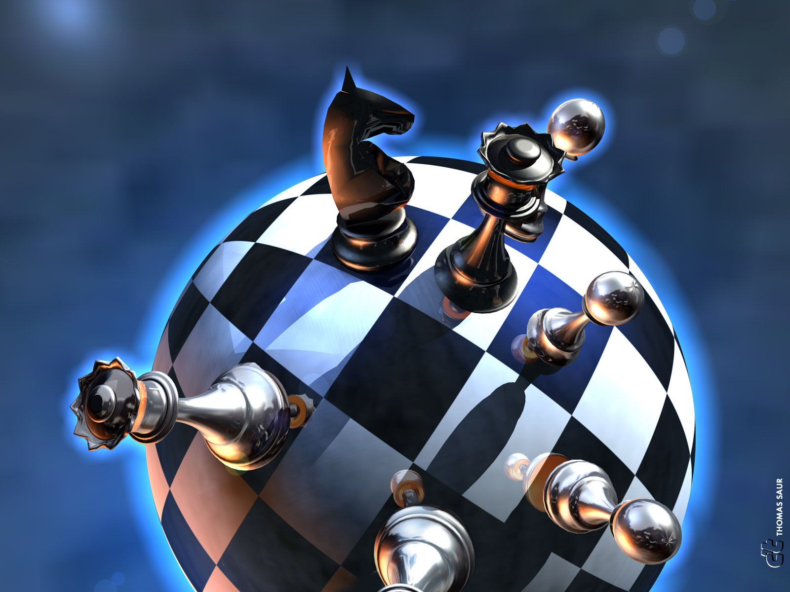 HD Wallpaper of Man-Made Chess Dynamics by Thomas Saur