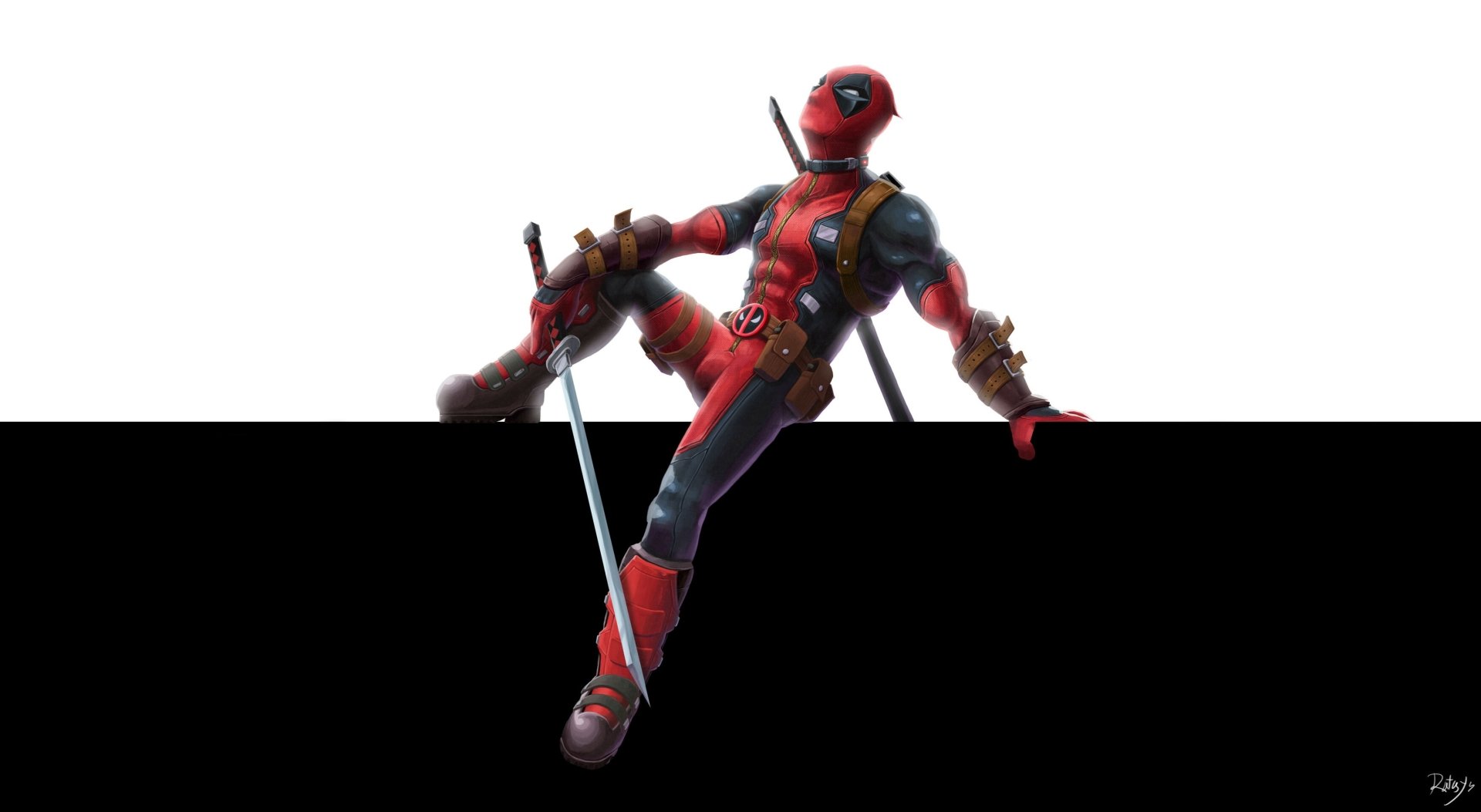 Download Sword Comic Deadpool HD Wallpaper by Kim chi hoon