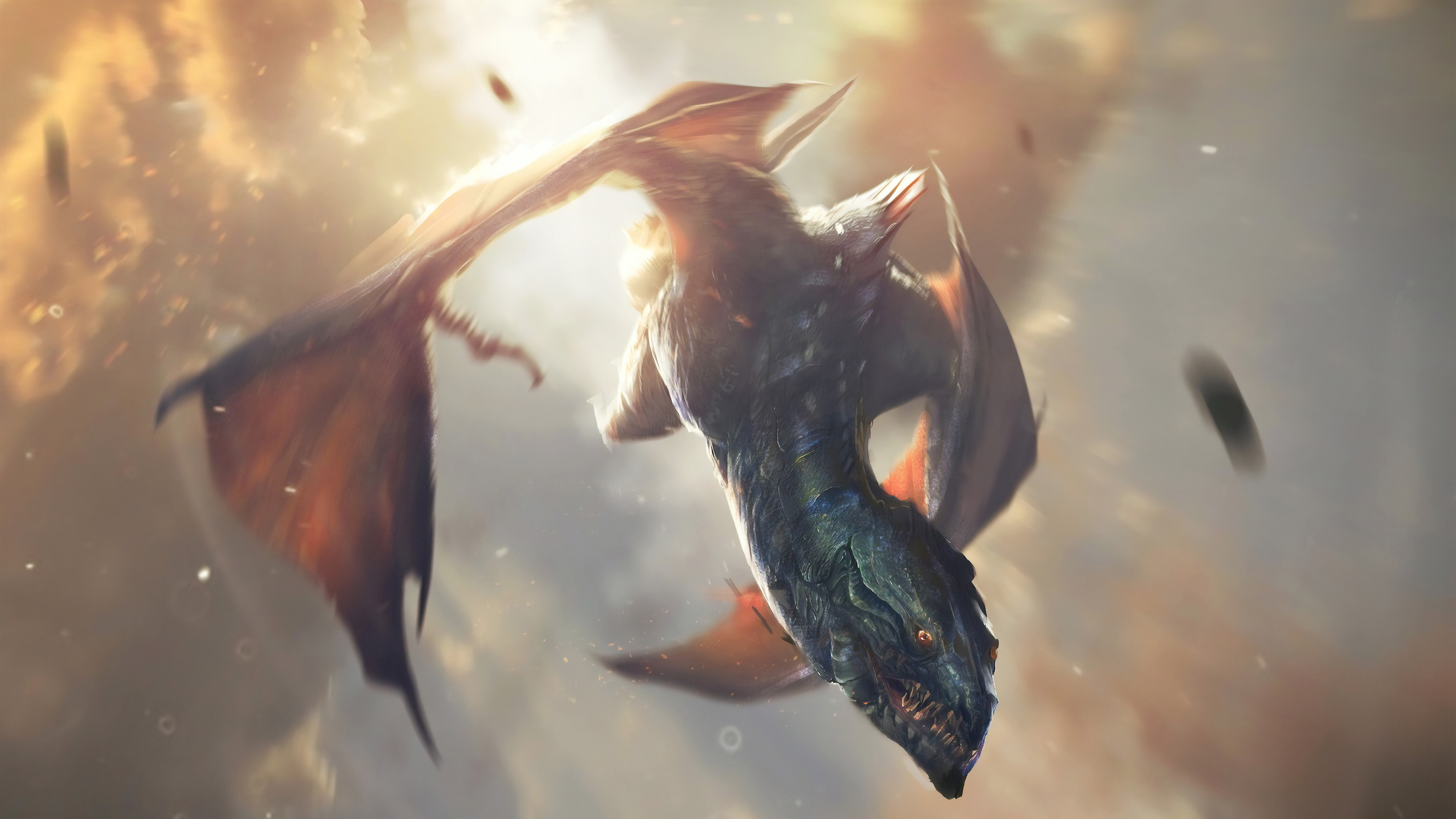 Download Fantasy Dragon 4k Ultra HD Wallpaper by Nuare Studio