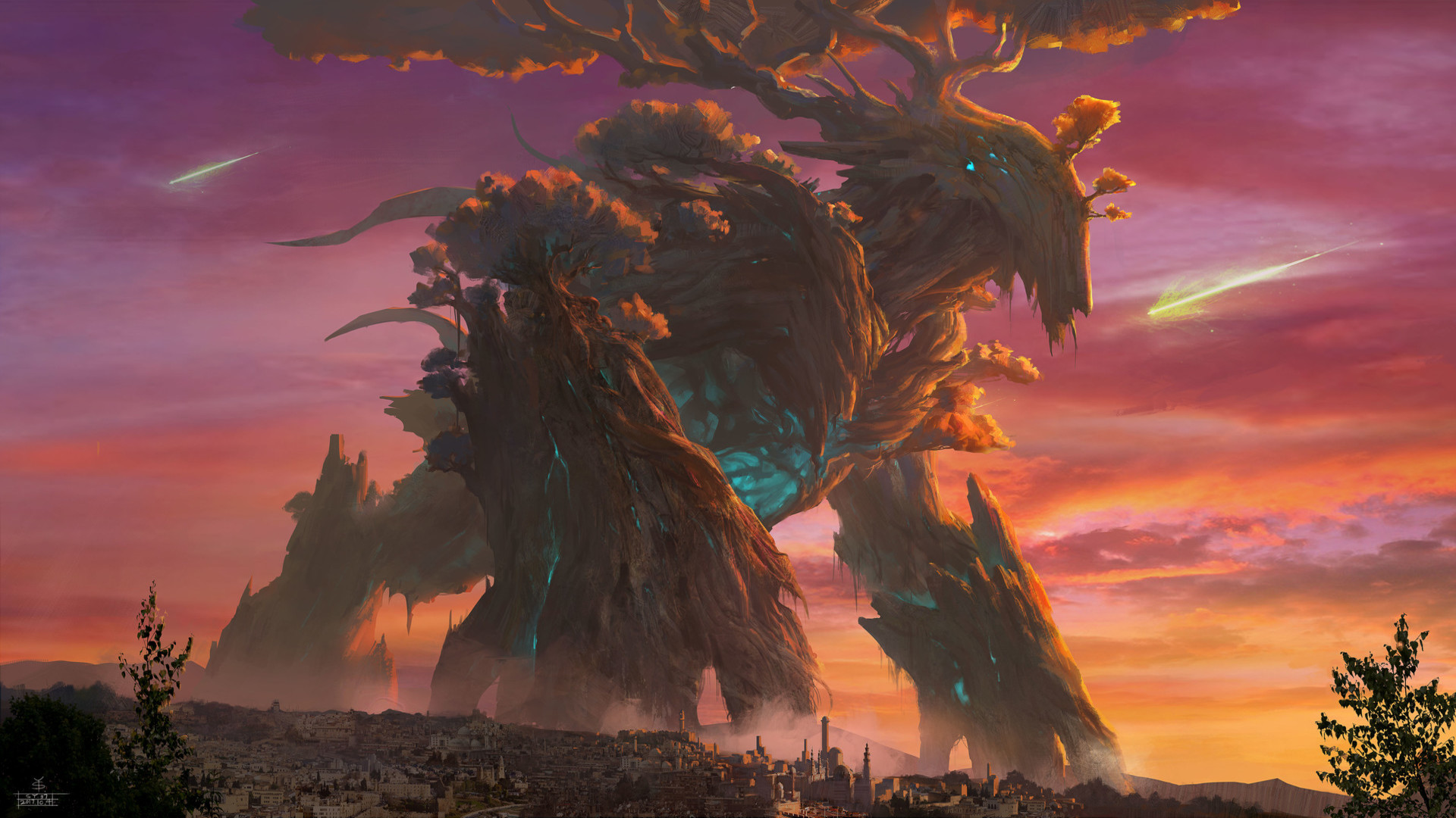 Download Tree Fantasy Creature HD Wallpaper by Shenyang-37