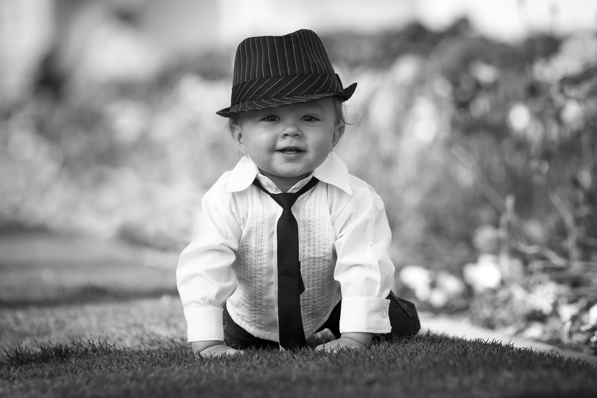 Download Monochrome Hat Photography Baby HD Wallpaper