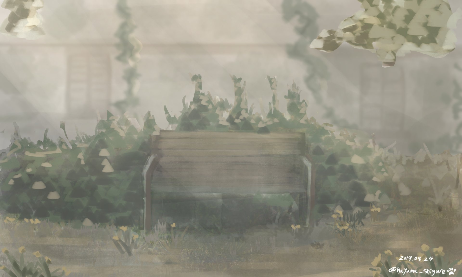 Download Anime Bench HD Wallpaper by 葉山 しぐれ