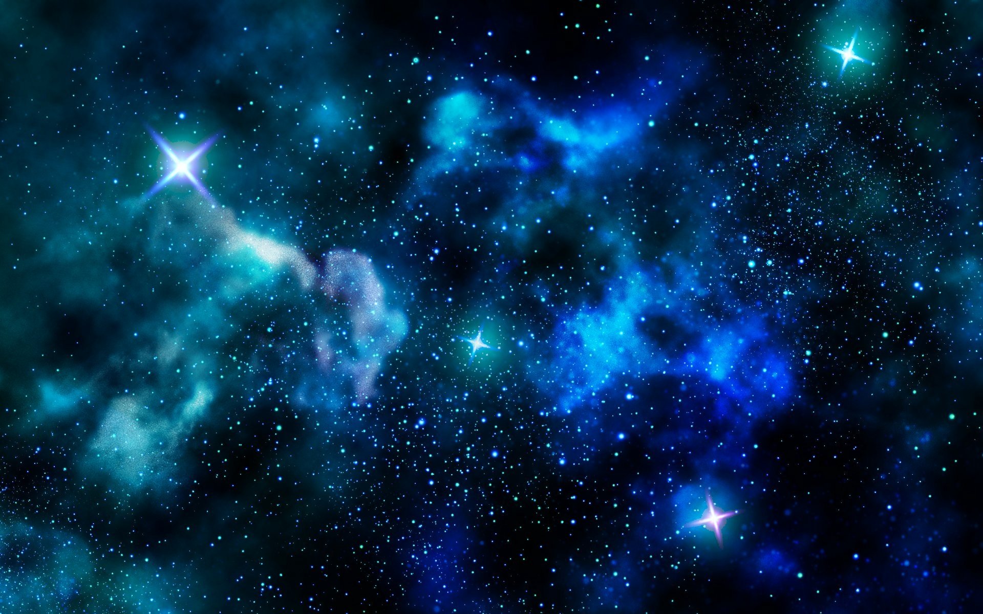Azure Nebula — HD Sci‑Fi Starry Sky Wallpaper by mxwwjack | 1920x1200 ...