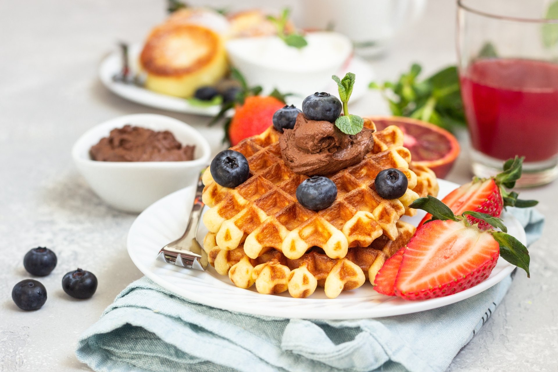 Download Blueberry Breakfast Berry Food Waffle 4k Ultra HD Wallpaper ...