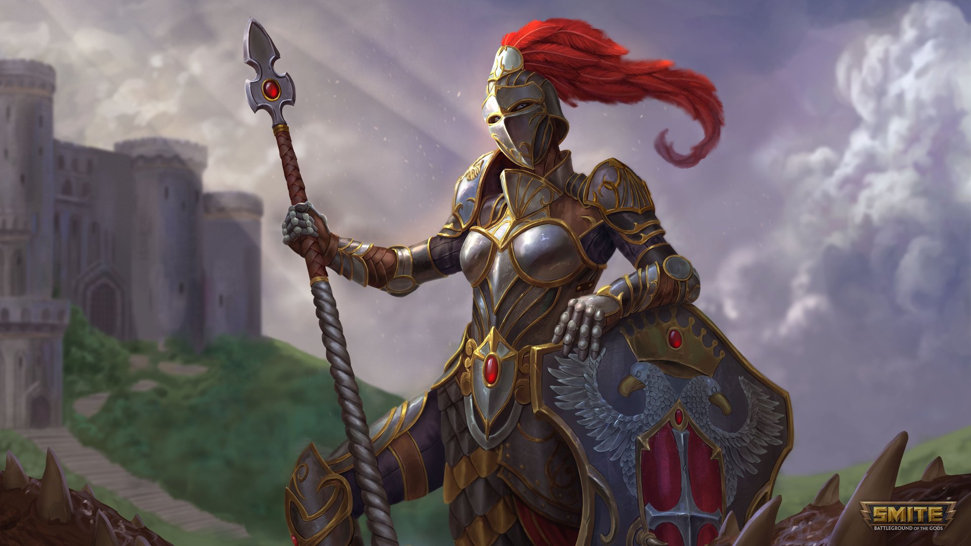 Download Athena (Smite) Video Game Smite 4k Ultra HD Wallpaper