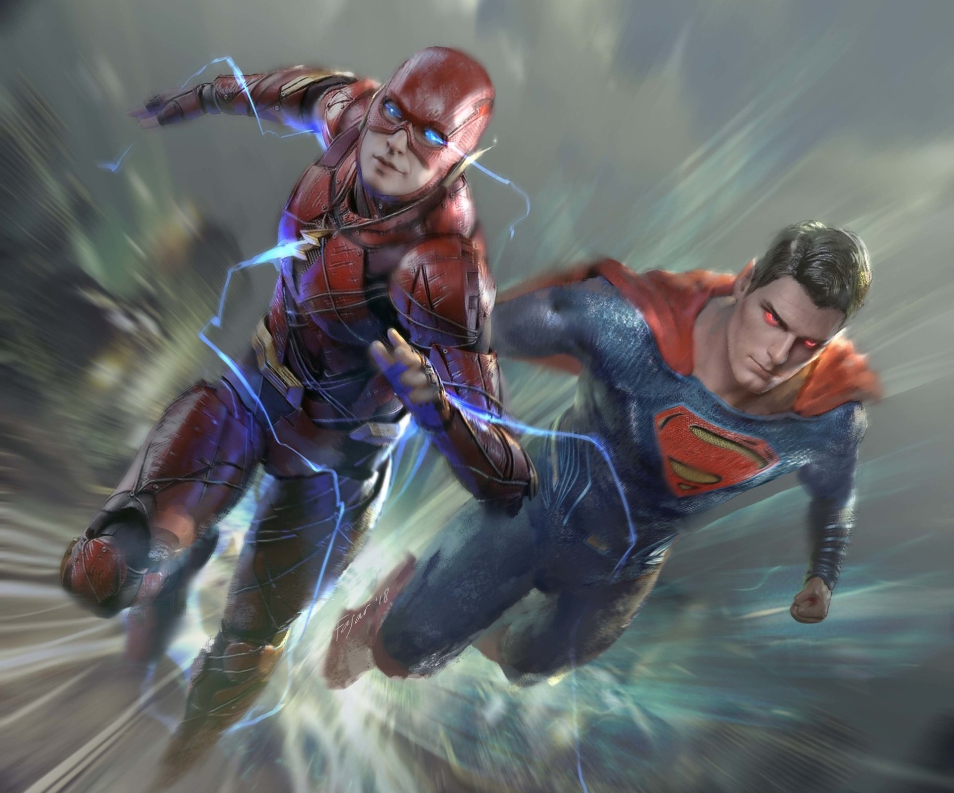 Download DC Comics Superman Flash Comic Justice League HD Wallpaper by ...