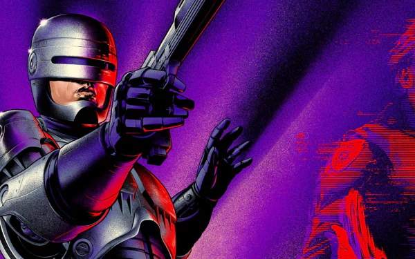 Download Retro Wave Retro RoboCop Movie Robocop (1987) Wallpaper