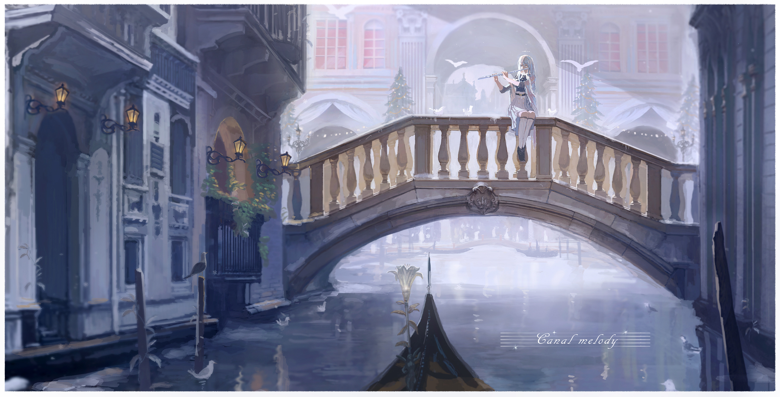 Download Bridge Anime Original HD Wallpaper by フジヤマ