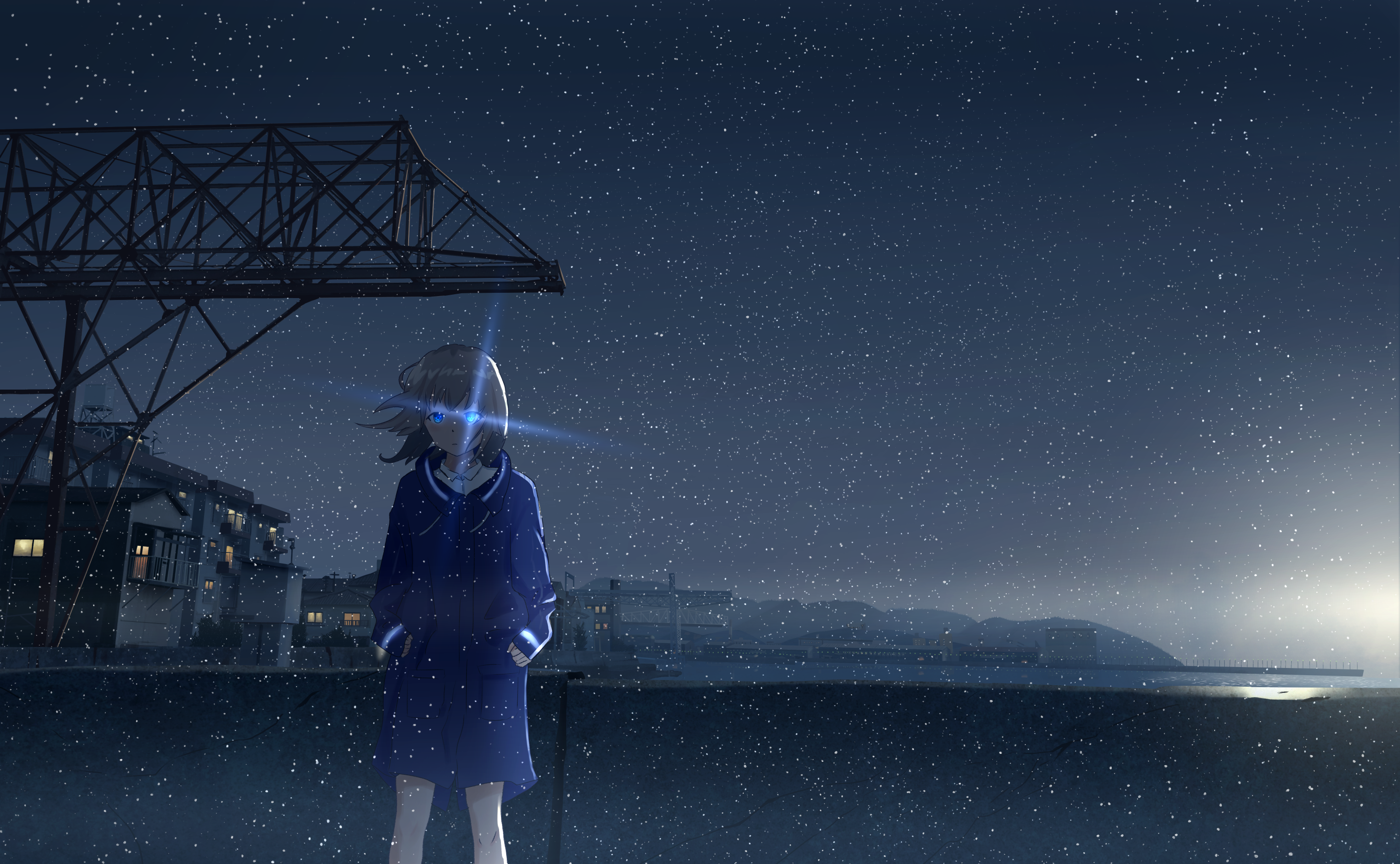 Download Night Anime Original Anime Night HD Wallpaper by 雪町
