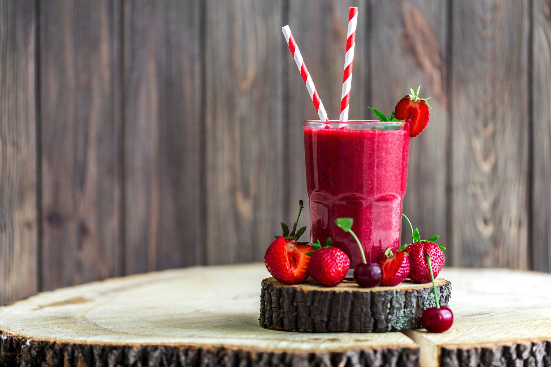 Download Drink Strawberry Berry Glass Cherry Food Smoothie 4k Ultra HD ...