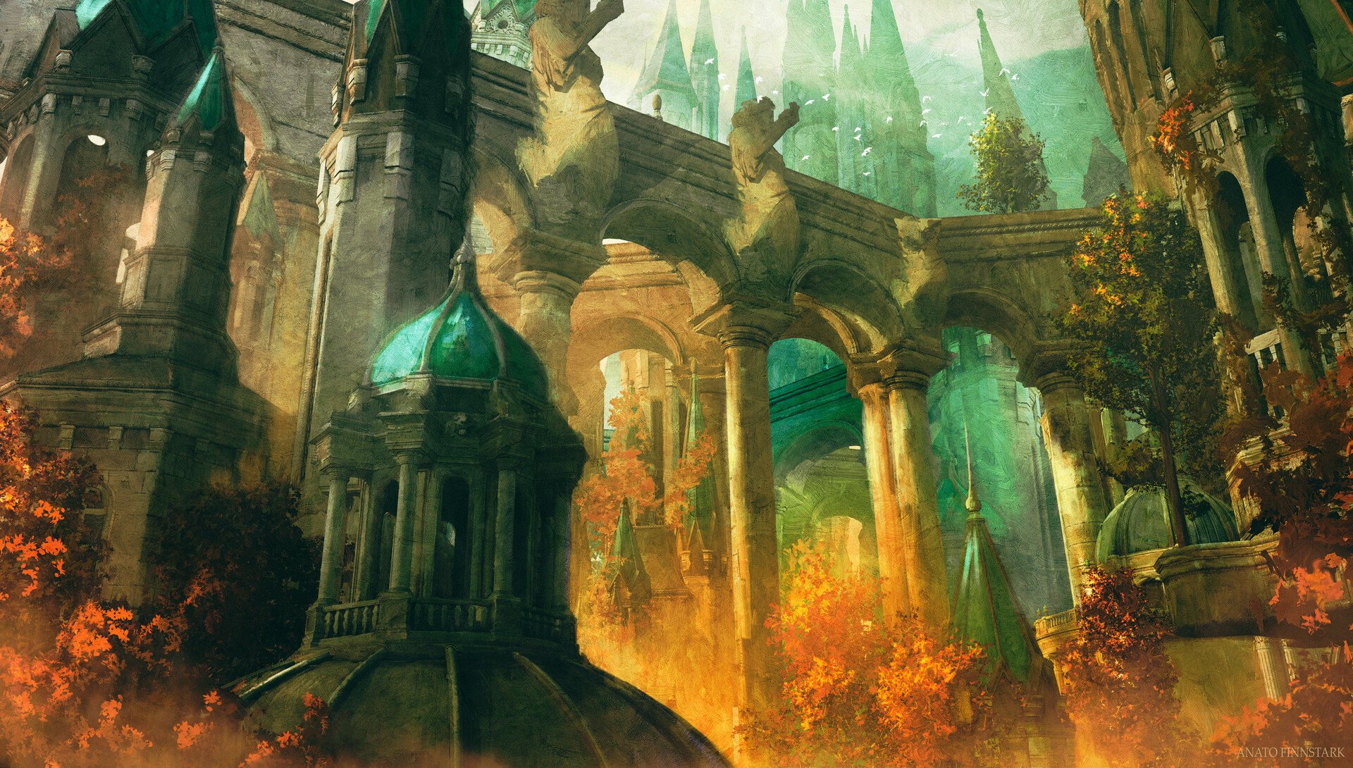 Download Fantasy Building HD Wallpaper by Anato Finnstark