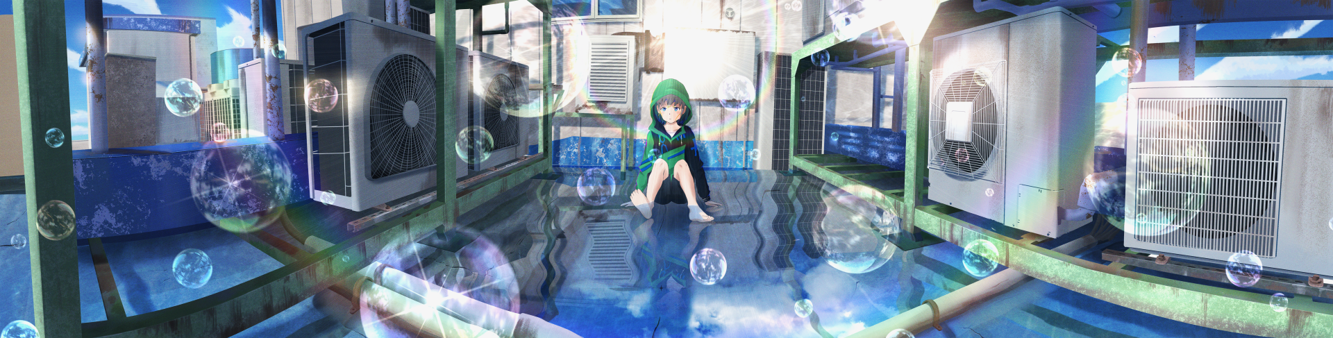 Download Water Anime Original HD Wallpaper by 雪町