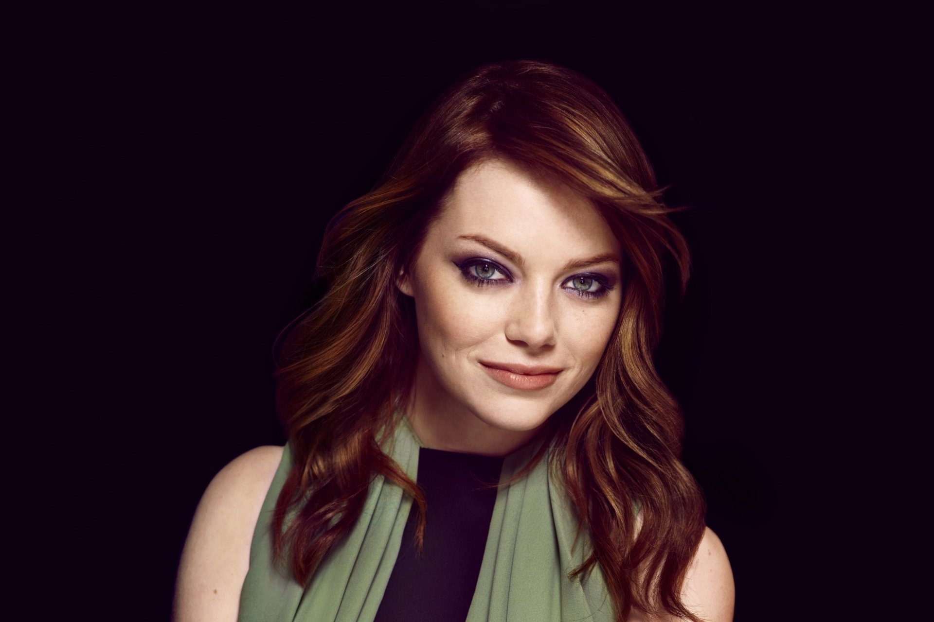 Download Redhead Green Eyes Face American Actress Celebrity Emma Stone