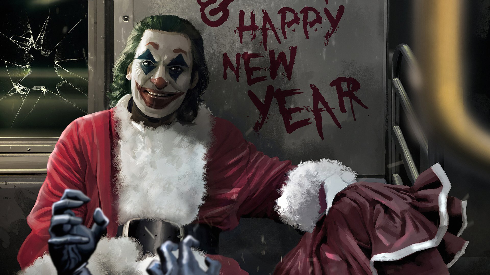 Download Happy New Year DC Comics Comic Joker 4k Ultra HD Wallpaper by ...