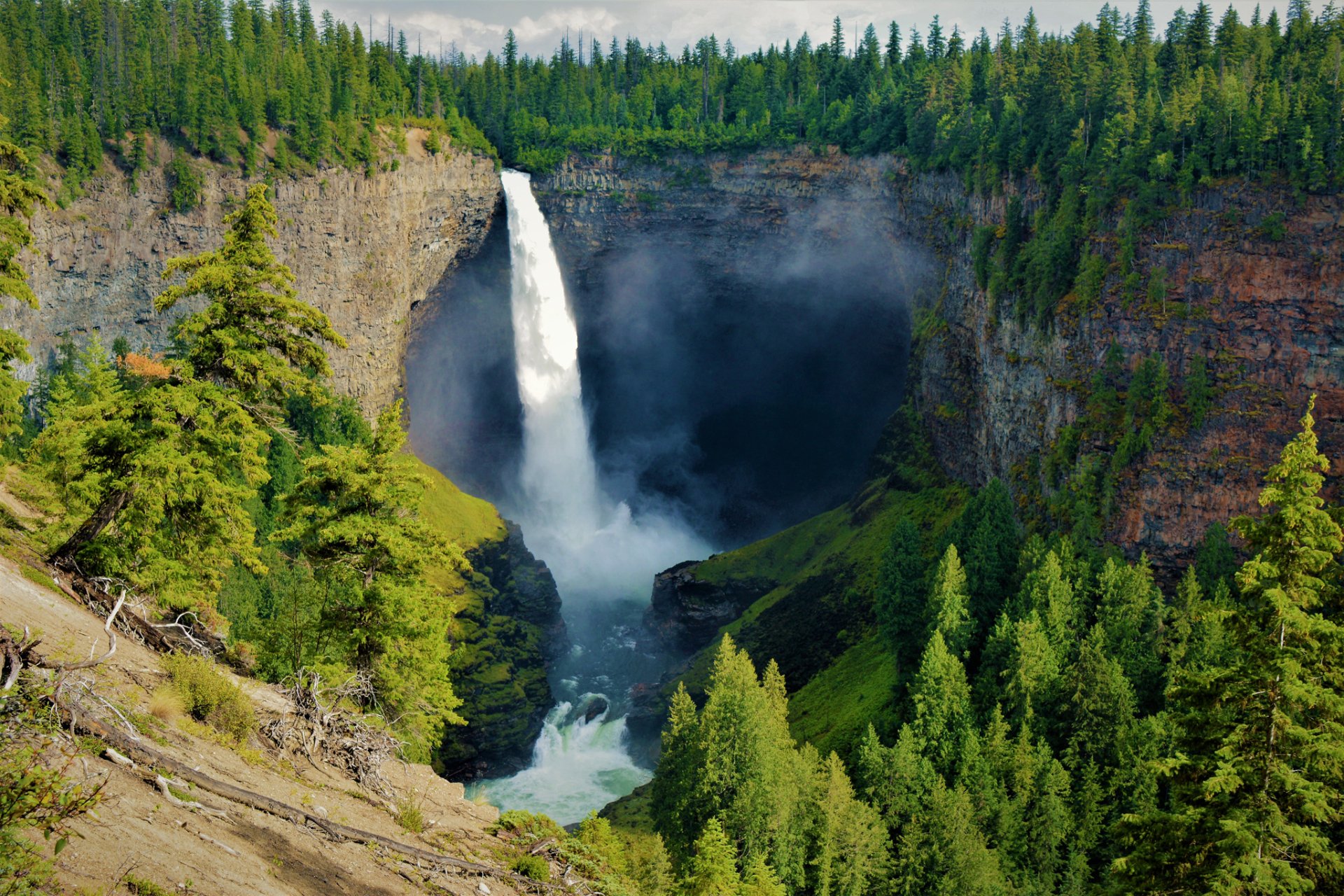 Download Cliff Canada Nature Waterfall HD Wallpaper
