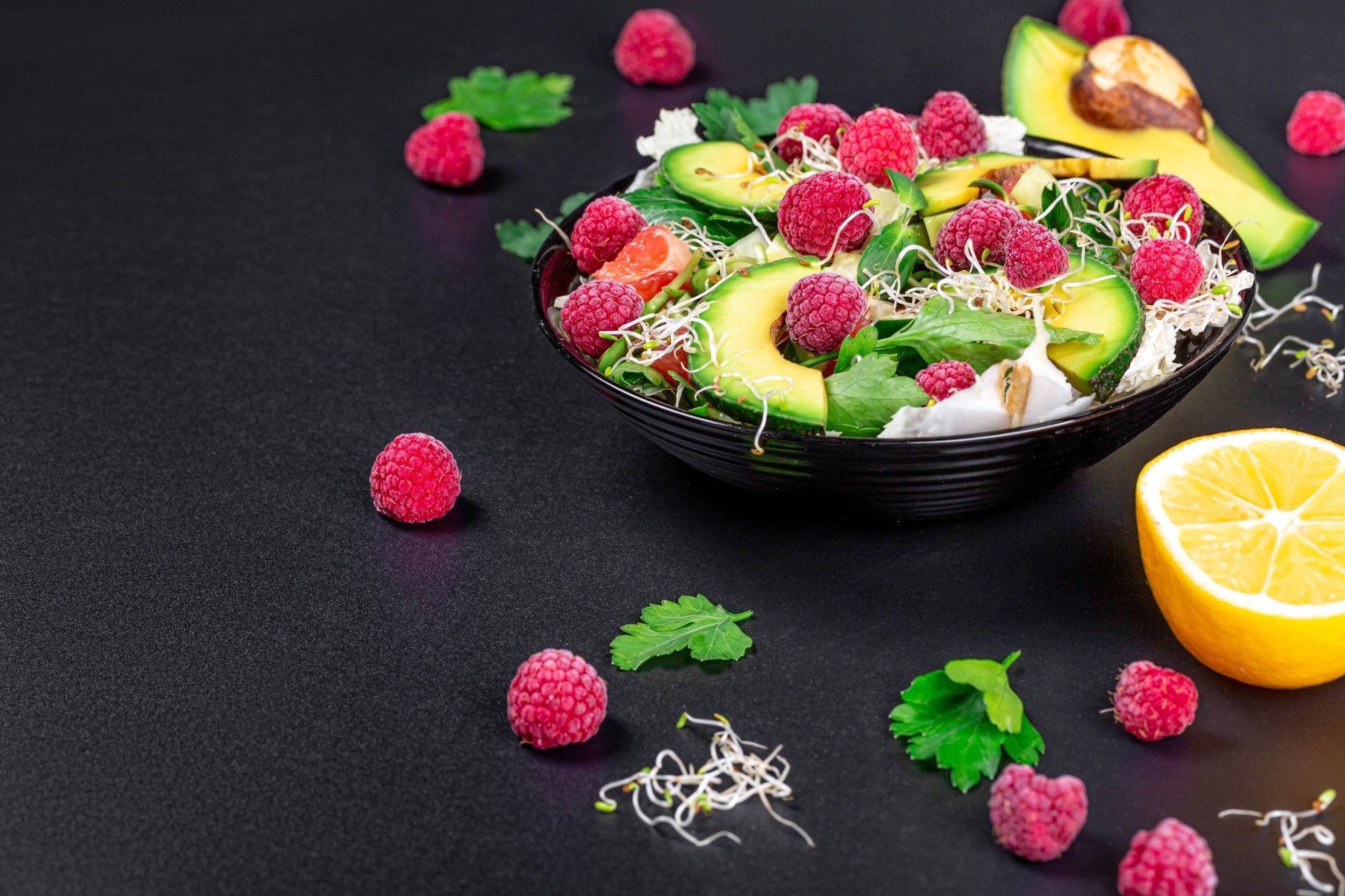Download Still Life Avocado Raspberry Berry Food Salad 4k Ultra HD ...