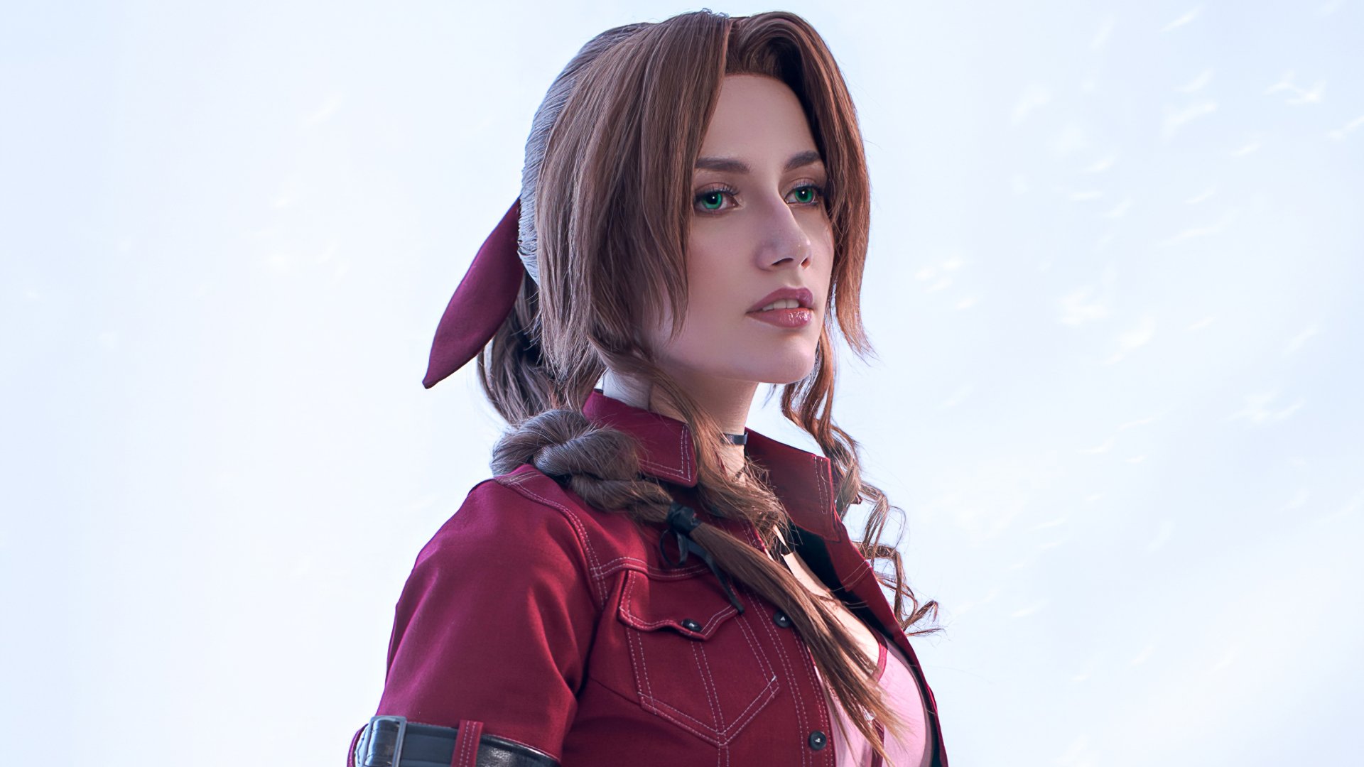 Download Aerith Gainsborough Red Hair Green Eyes Model Final Fantasy ...