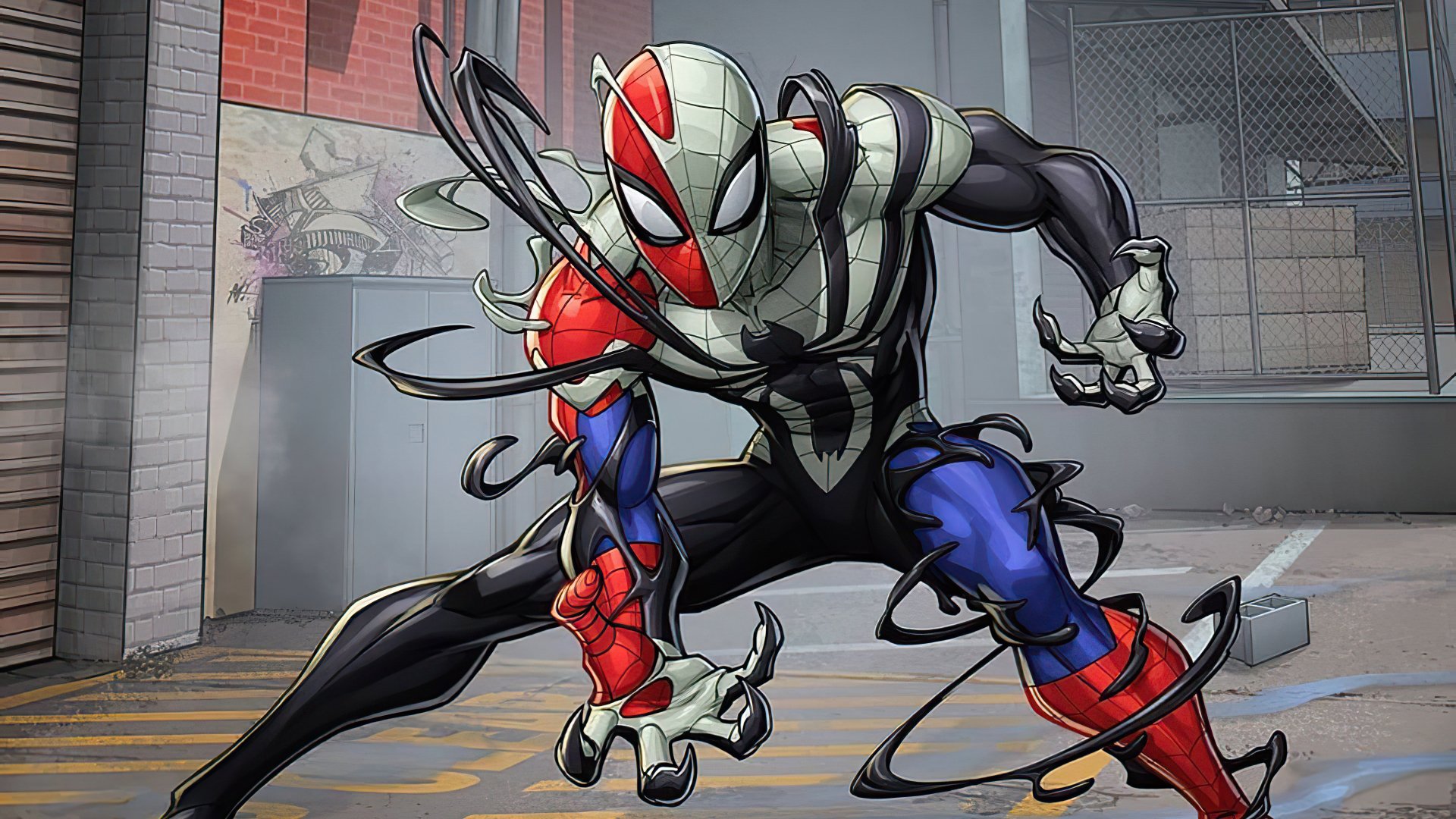 Download Venom Spider Man Comic Crossover HD Wallpaper by Patrick Brown