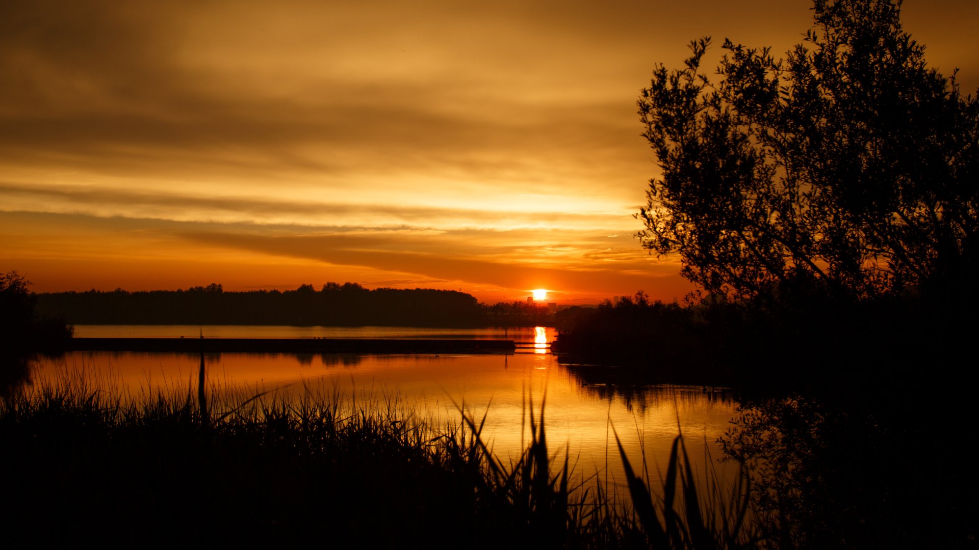 4K Ultra HD Sunset Serenity Over Tranquil Lake Nature View | 5120x2880 ...