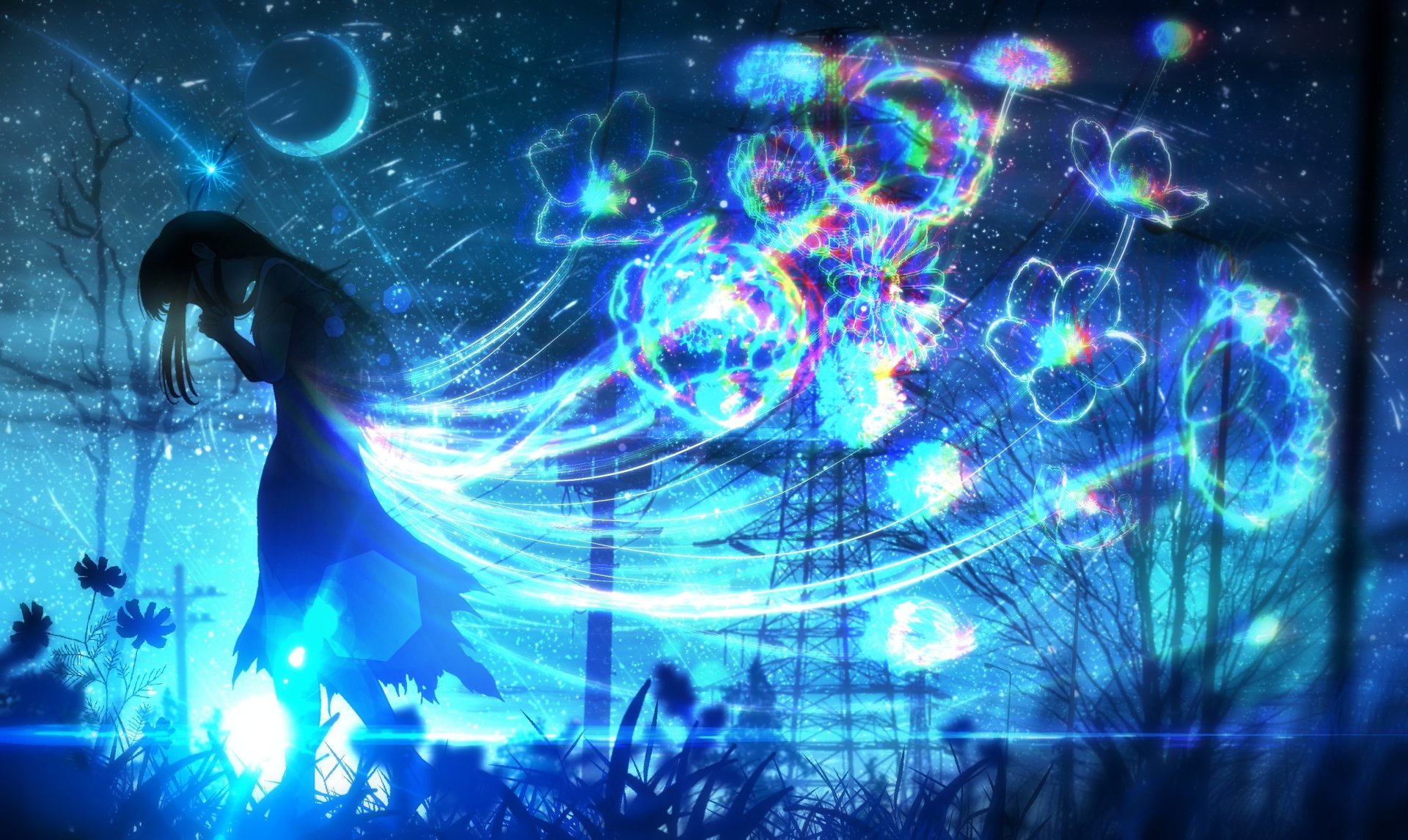 Anime Night Bloom: HD Original Flower Fantasy