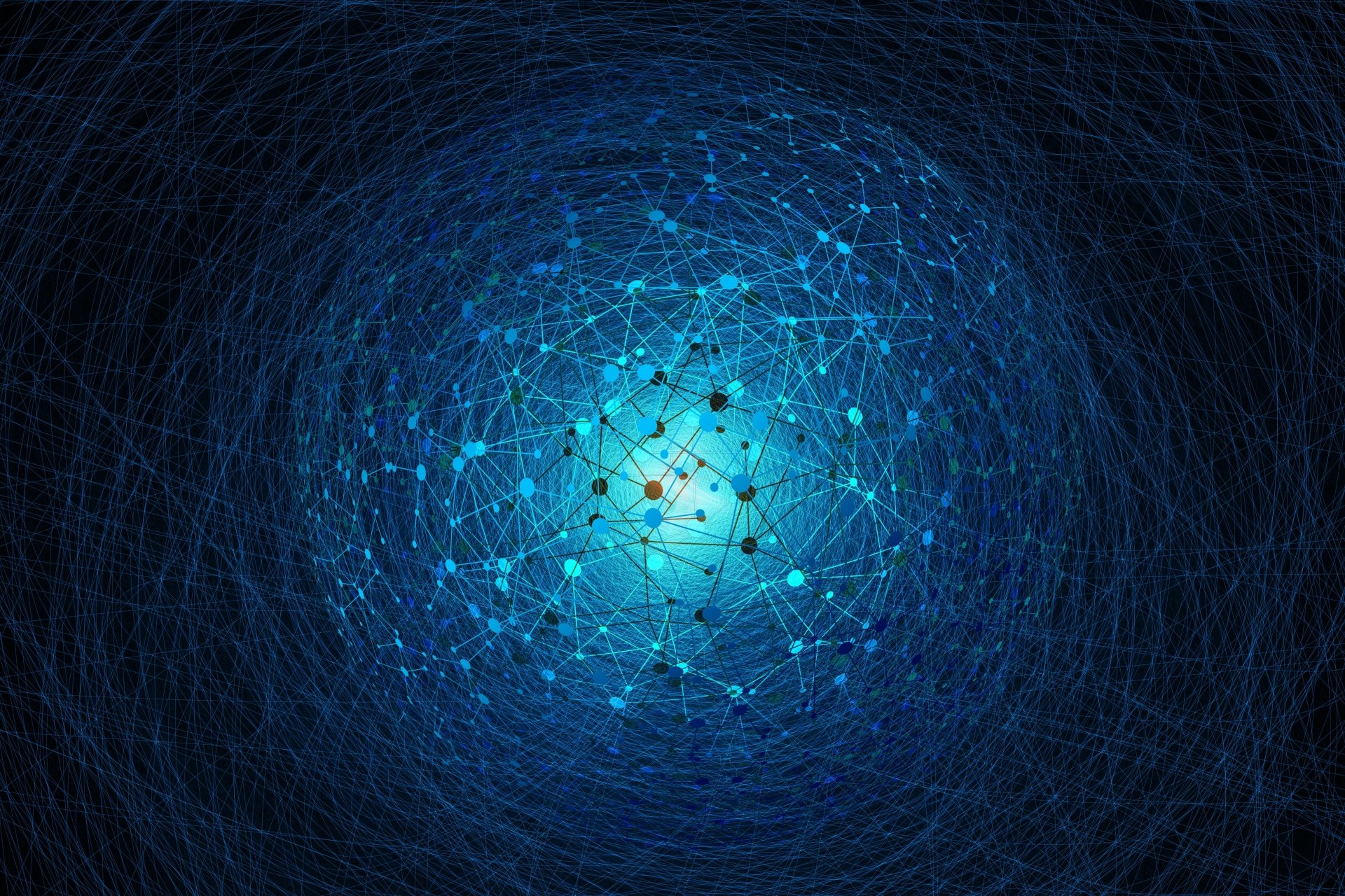 4K Ultra HD Blue Abstract Network Glow by geralt-9301