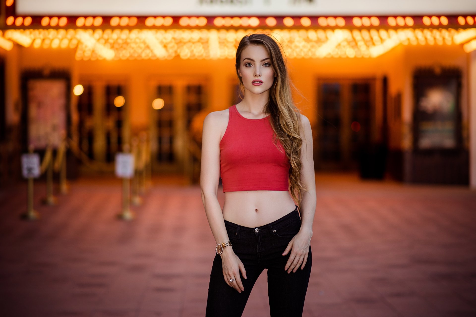Download Brunette Long Hair Depth Of Field Woman Model 4k Ultra Hd