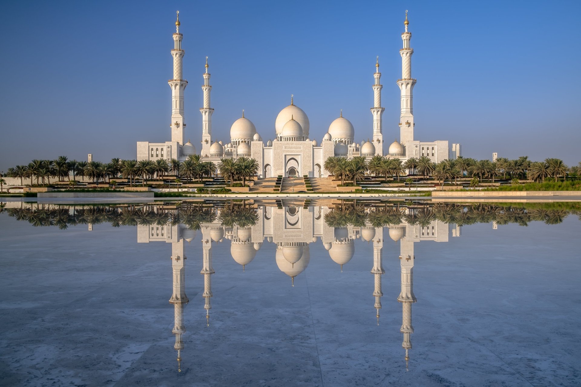 Download Architecture Mosque Abu Dhabi Reflection Religious Sheikh ...