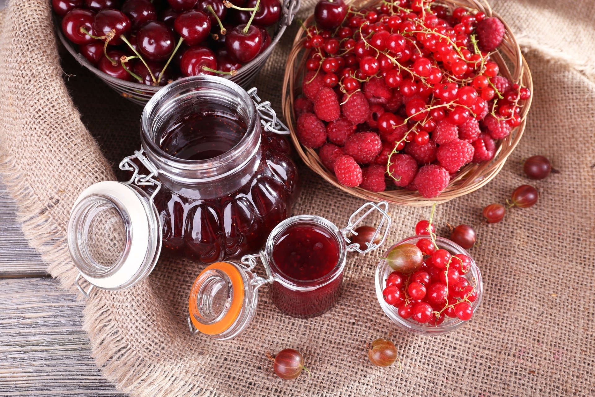 Download Fruit Still Life Cherry Currants Raspberry Berry Food Jam HD ...