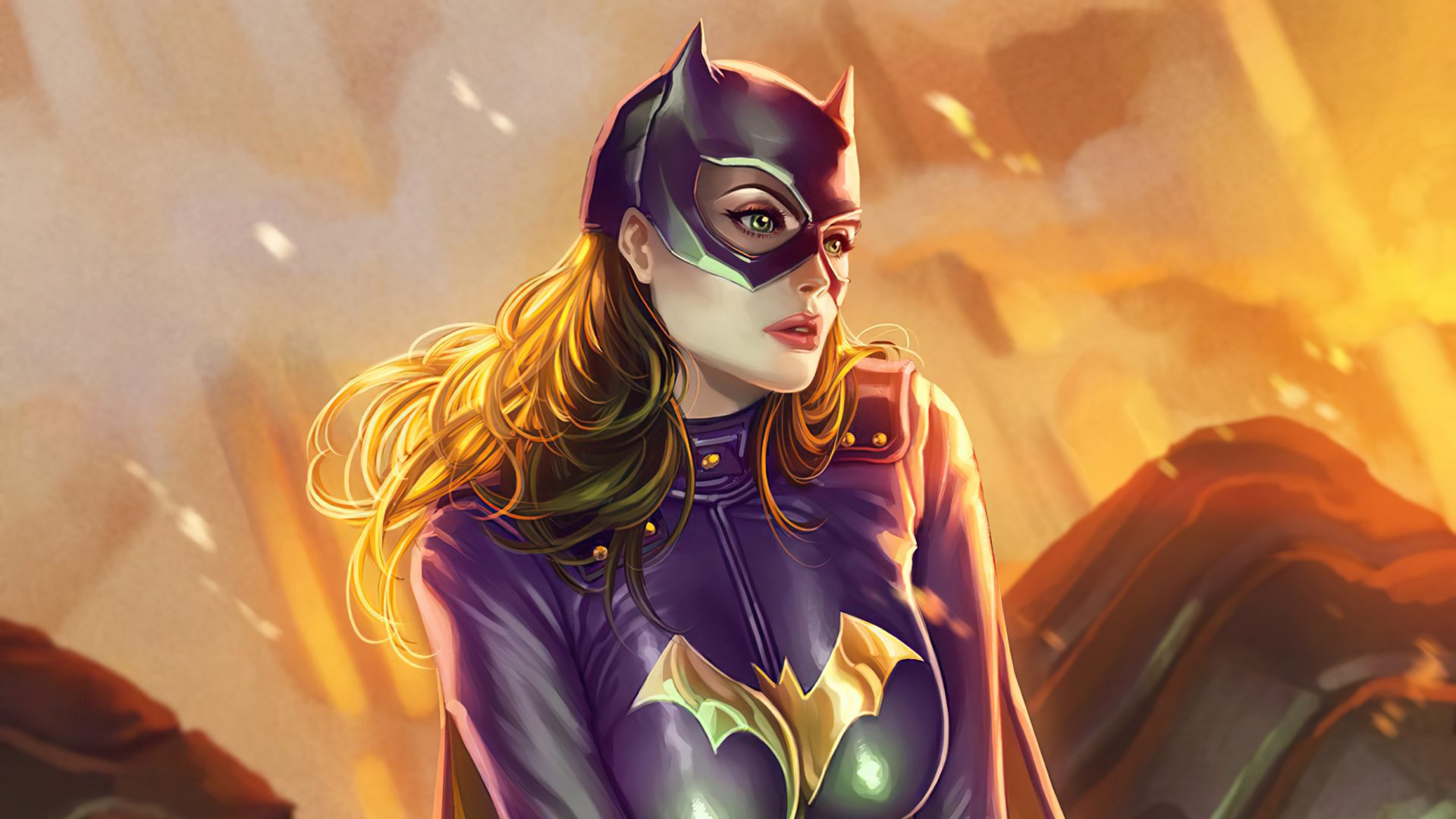 HD Batgirl Wallpaper: Fierce Redhead with Green Eyes from DC Comics ...