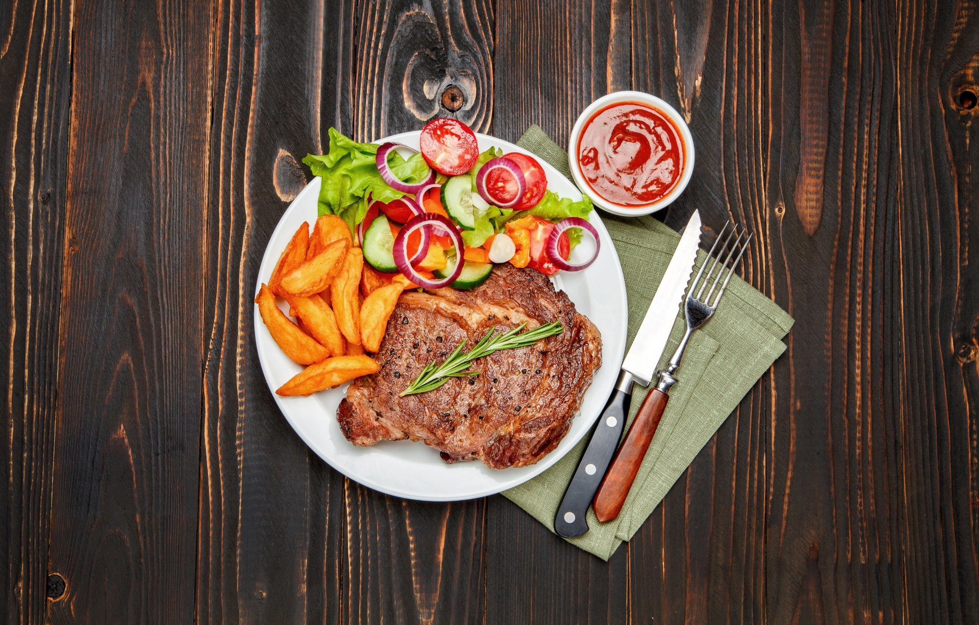 Download Meal Food Meat 4k Ultra HD Wallpaper