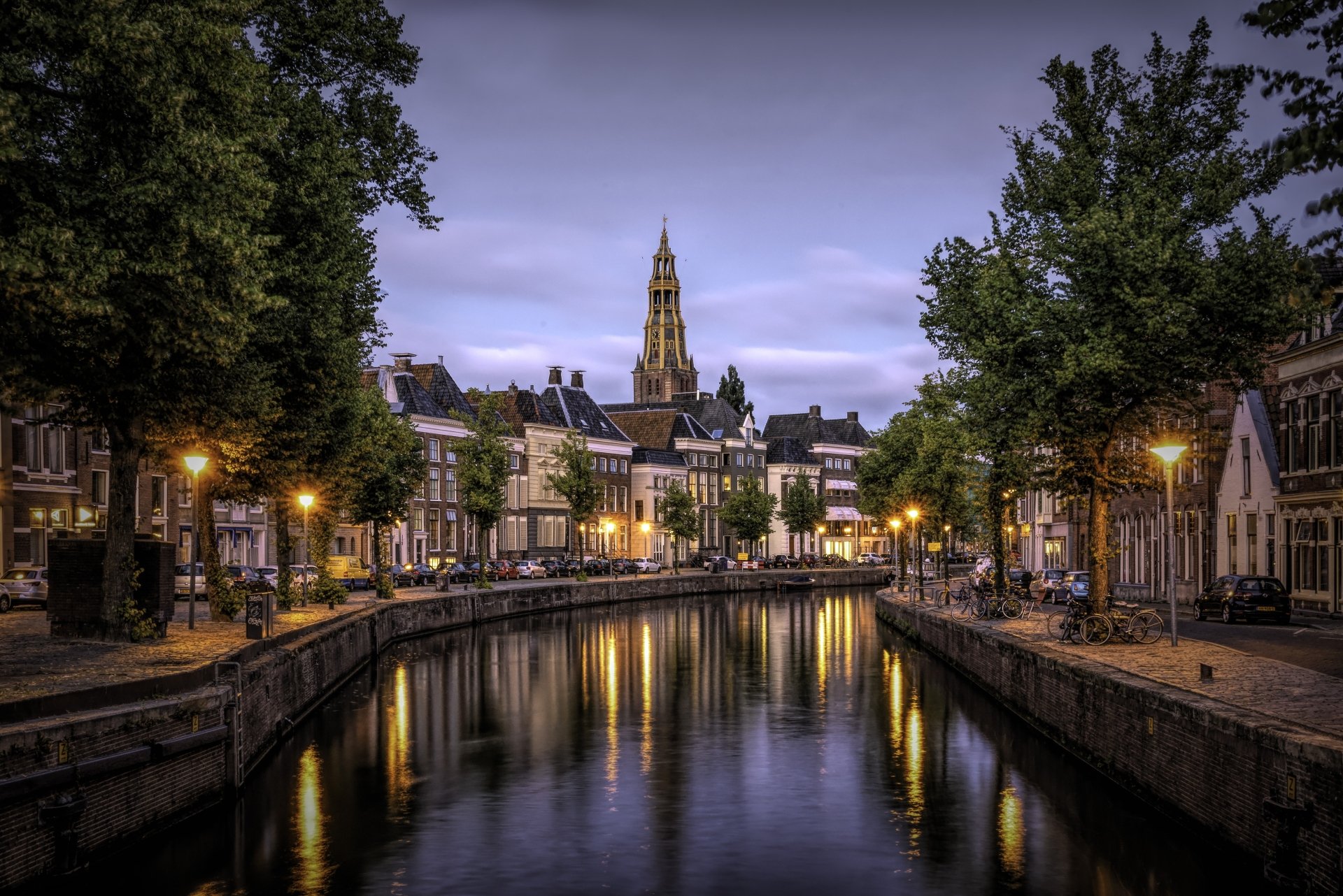 Download Netherlands Groningen Man Made Canal 4k Ultra HD Wallpaper