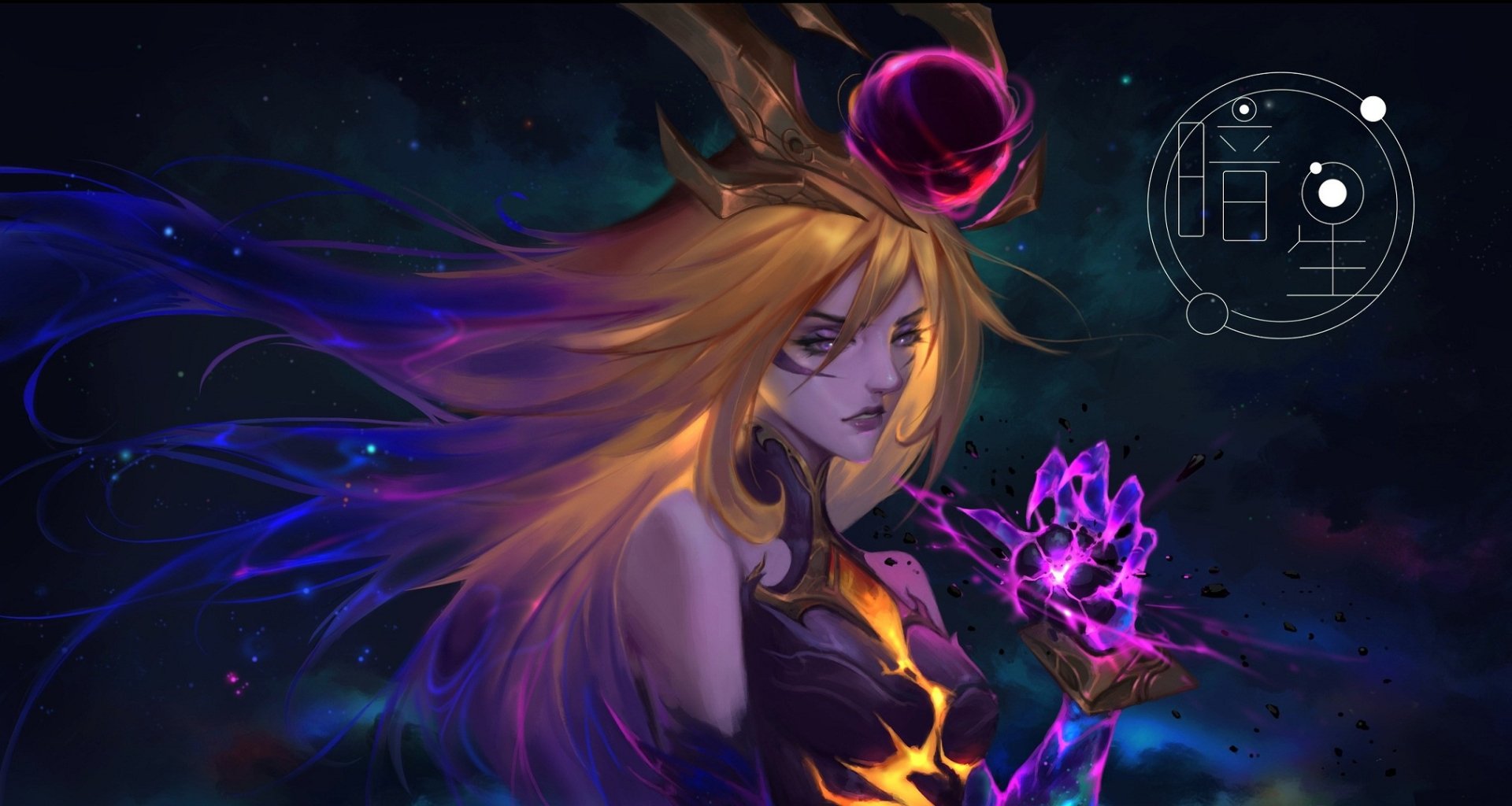 Cosmic Lux: Stargazing Sorceress HD Wallpaper – League of Legends Space ...