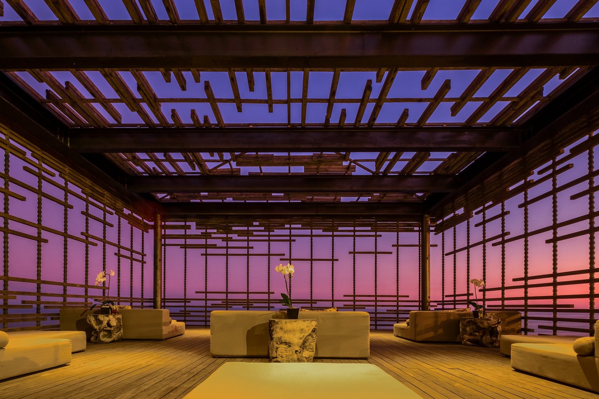 Download Villa Sofa Man Made Room HD Wallpaper