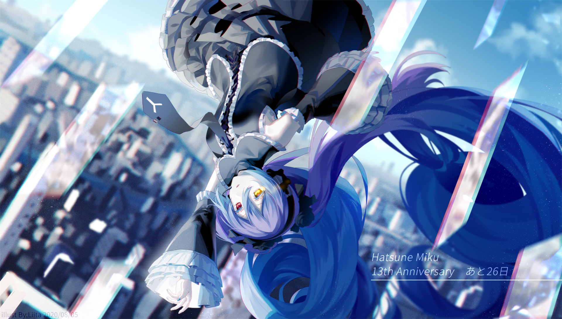 Download Heterochromia Hatsune Miku Anime Vocaloid HD Wallpaper by 梨伊荼