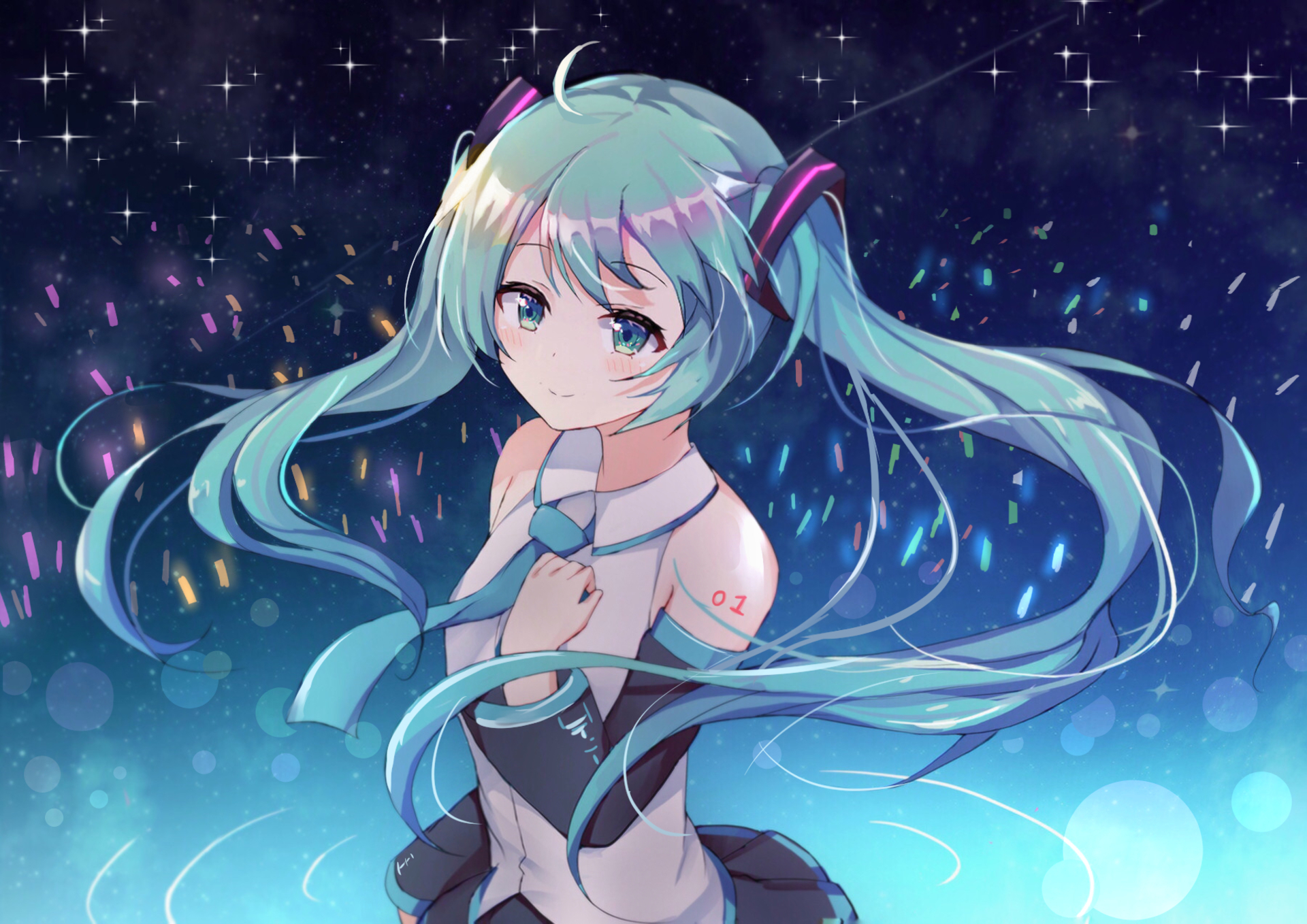 Download Hatsune Miku Anime Vocaloid HD Wallpaper by 疯猫MC