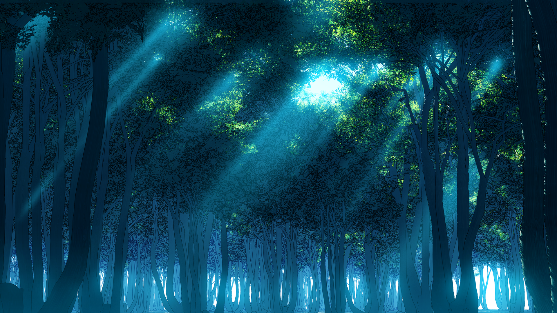 Enchanted Anime Forest HD Wallpaper by はちお