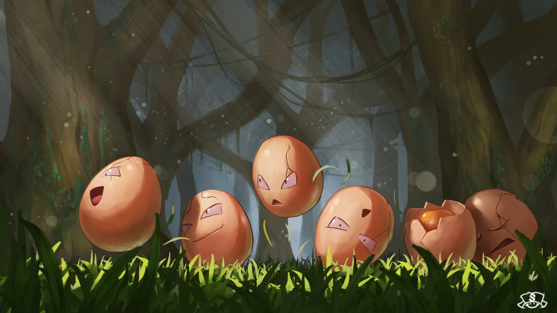 Download Exeggcute (Pokémon) Anime Pokemon HD Wallpaper by スペアリブ