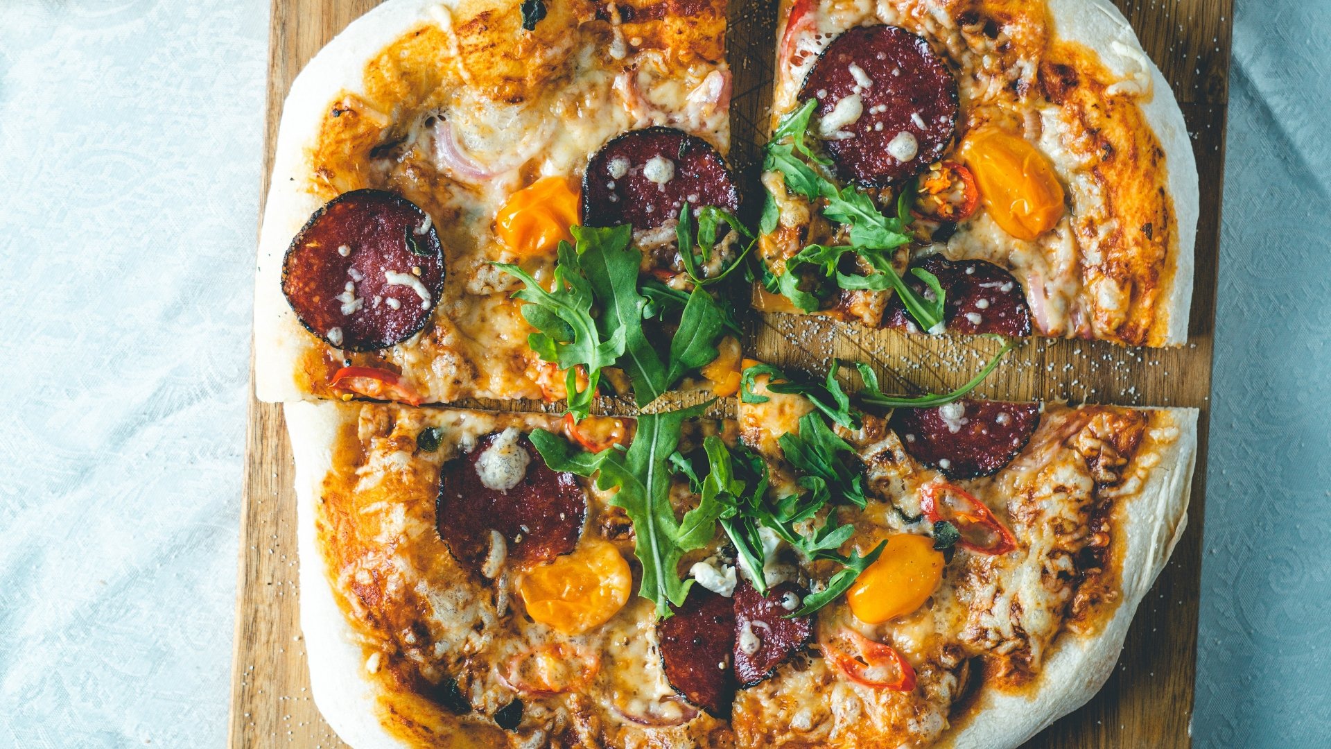 Download Sausage Vegetable Cheese Food Pizza 4k Ultra HD Wallpaper ...