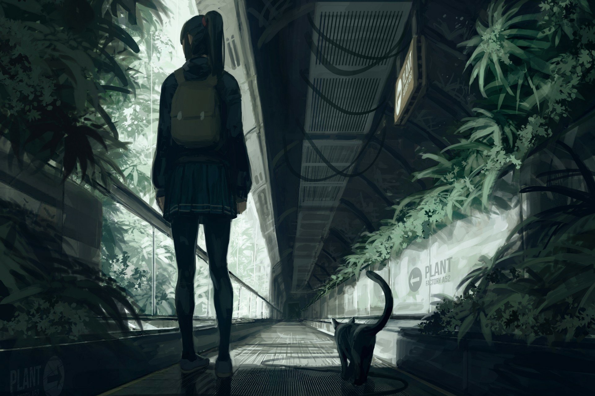 Anime Cat Adventure: HD Wallpaper by GUWEIZ