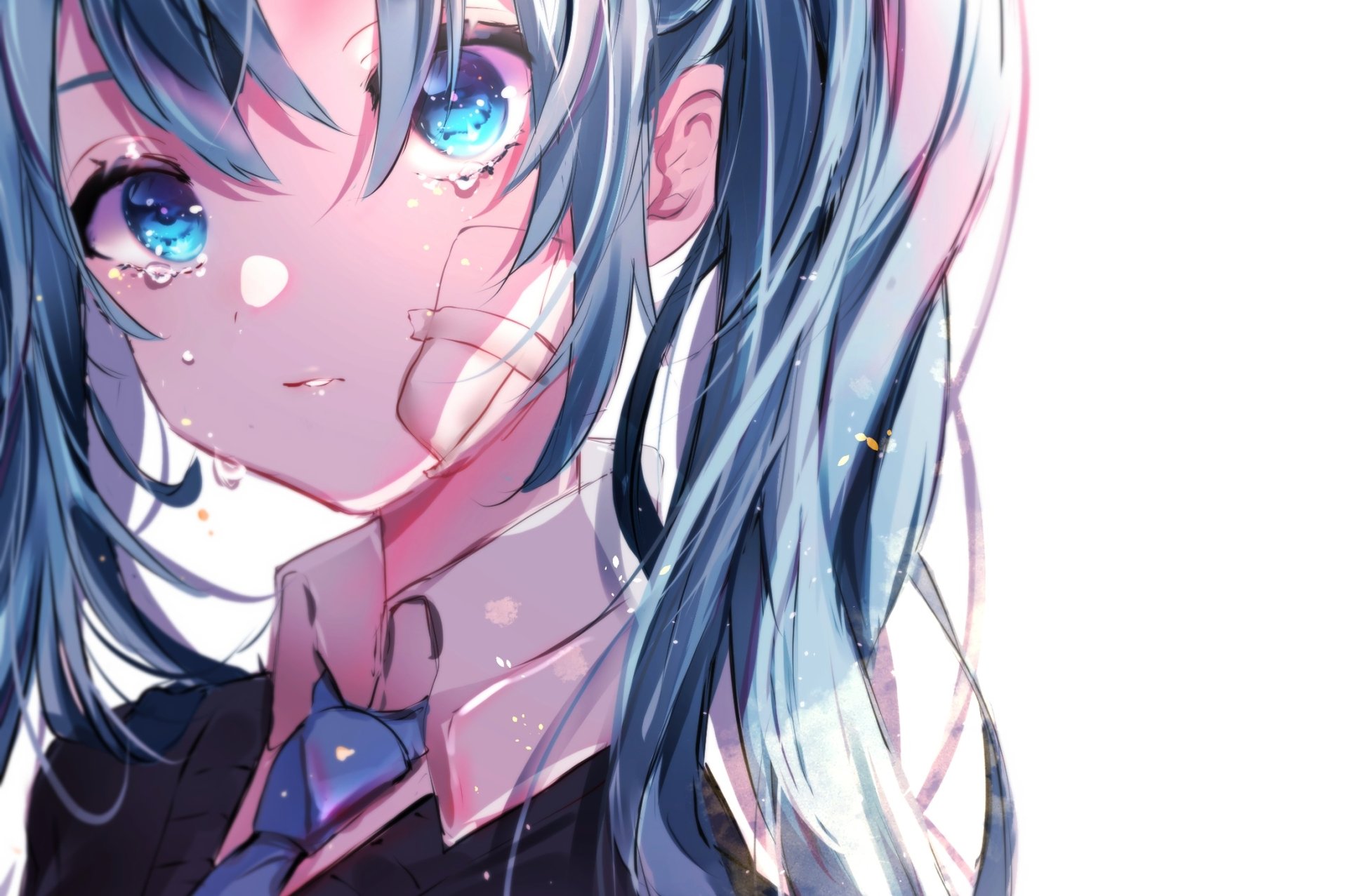 Hatsune Miku HD Wallpaper: A Stunning Vocaloid Portrait by ちぎり紅