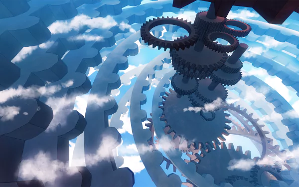 Dynamic Duo in Gear: Black Dress Anime HD Wallpaper by X-red flower