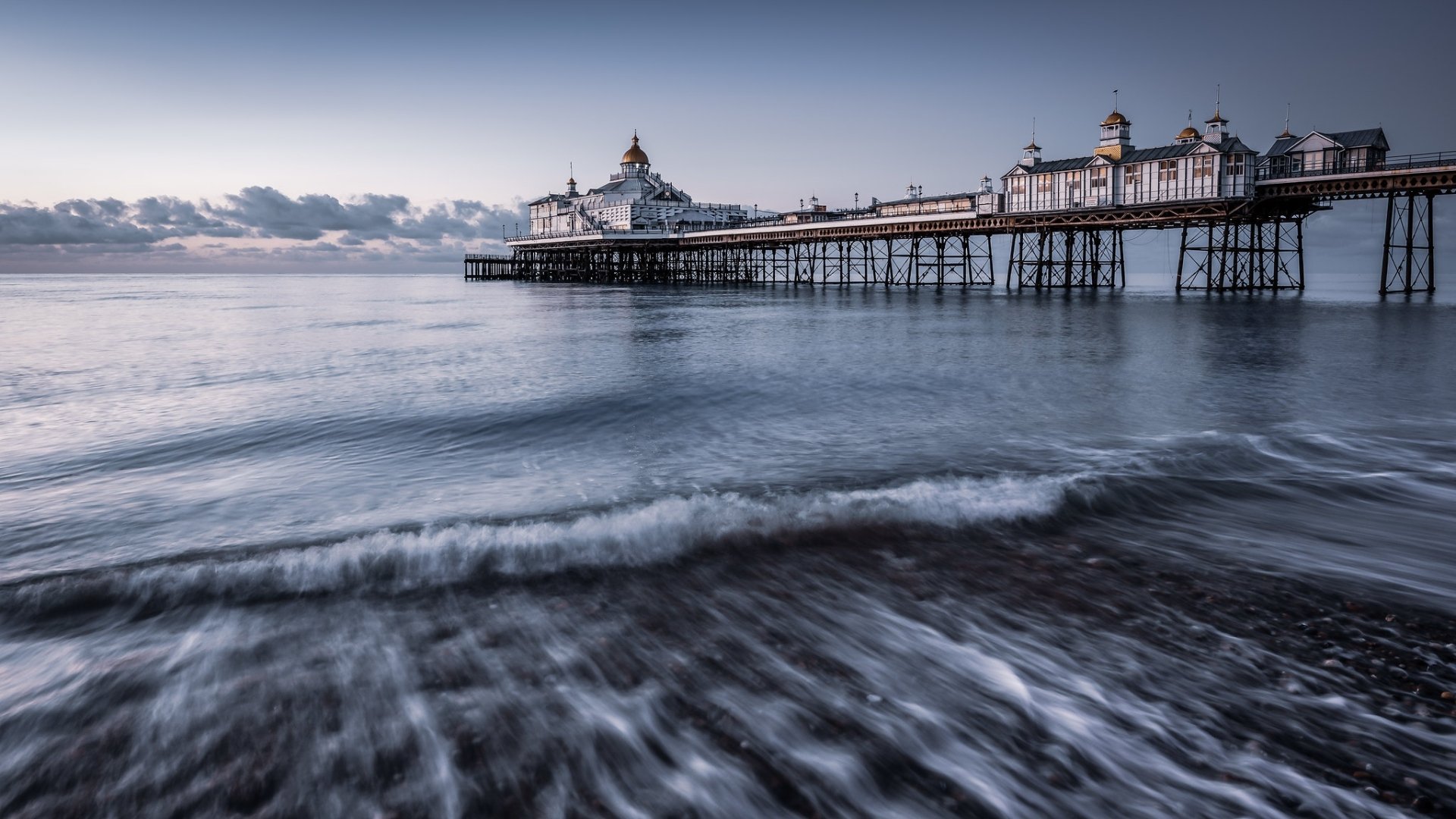 Download Eastbourne Pier Horizon Ocean Man Made Pier HD Wallpaper