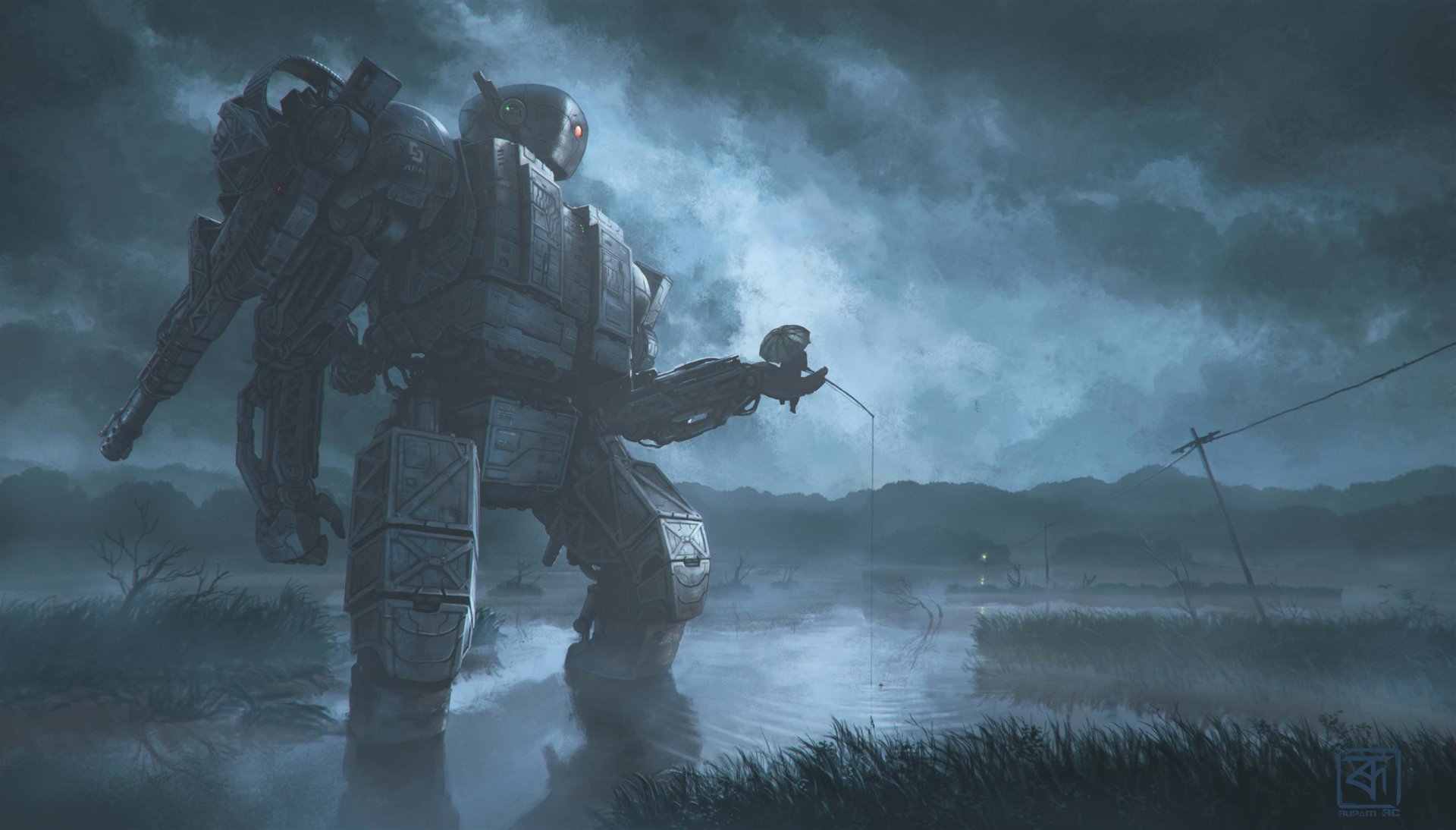 Download Futuristic Sci Fi Robot HD Wallpaper by RUPAM RAAJ R.